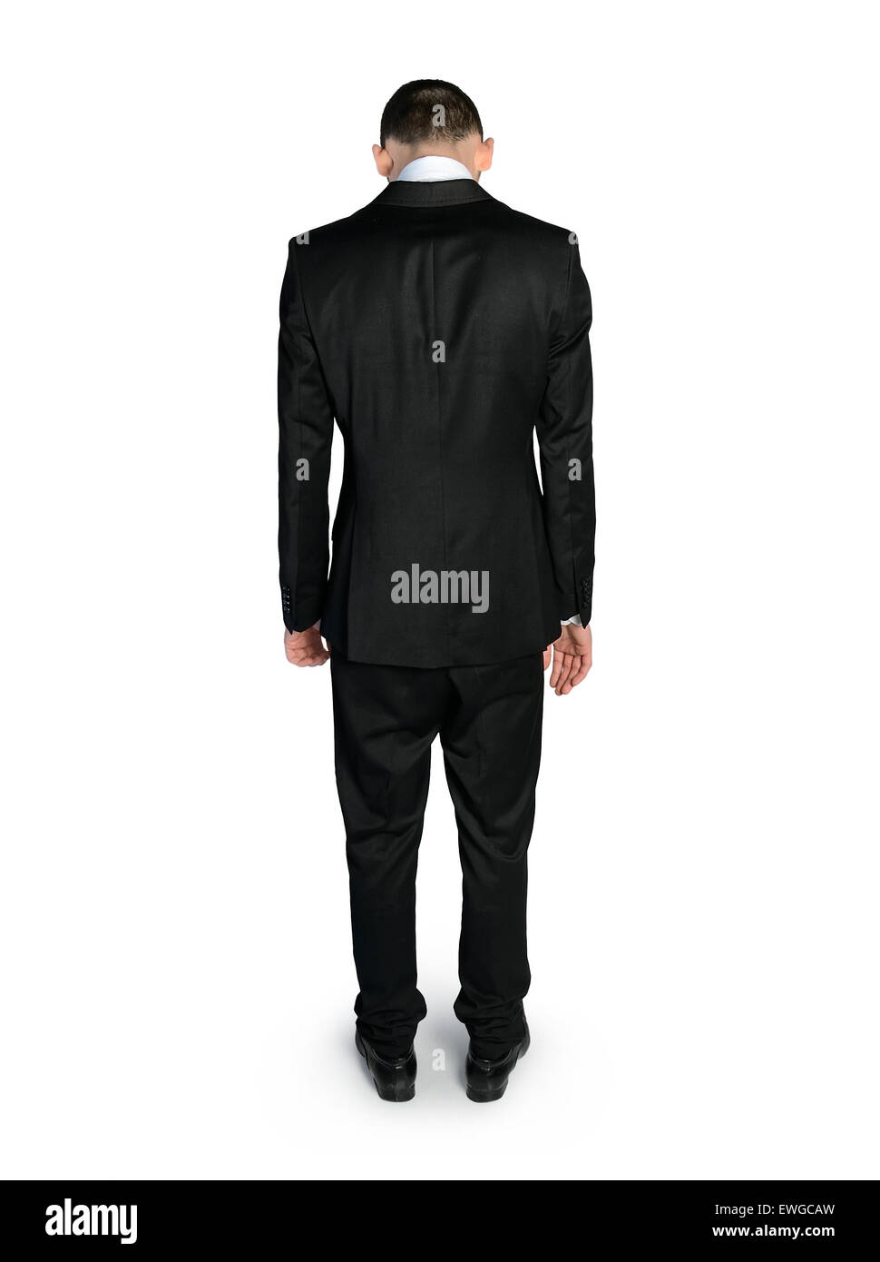 Back view of sad business man Stock Photo - Alamy