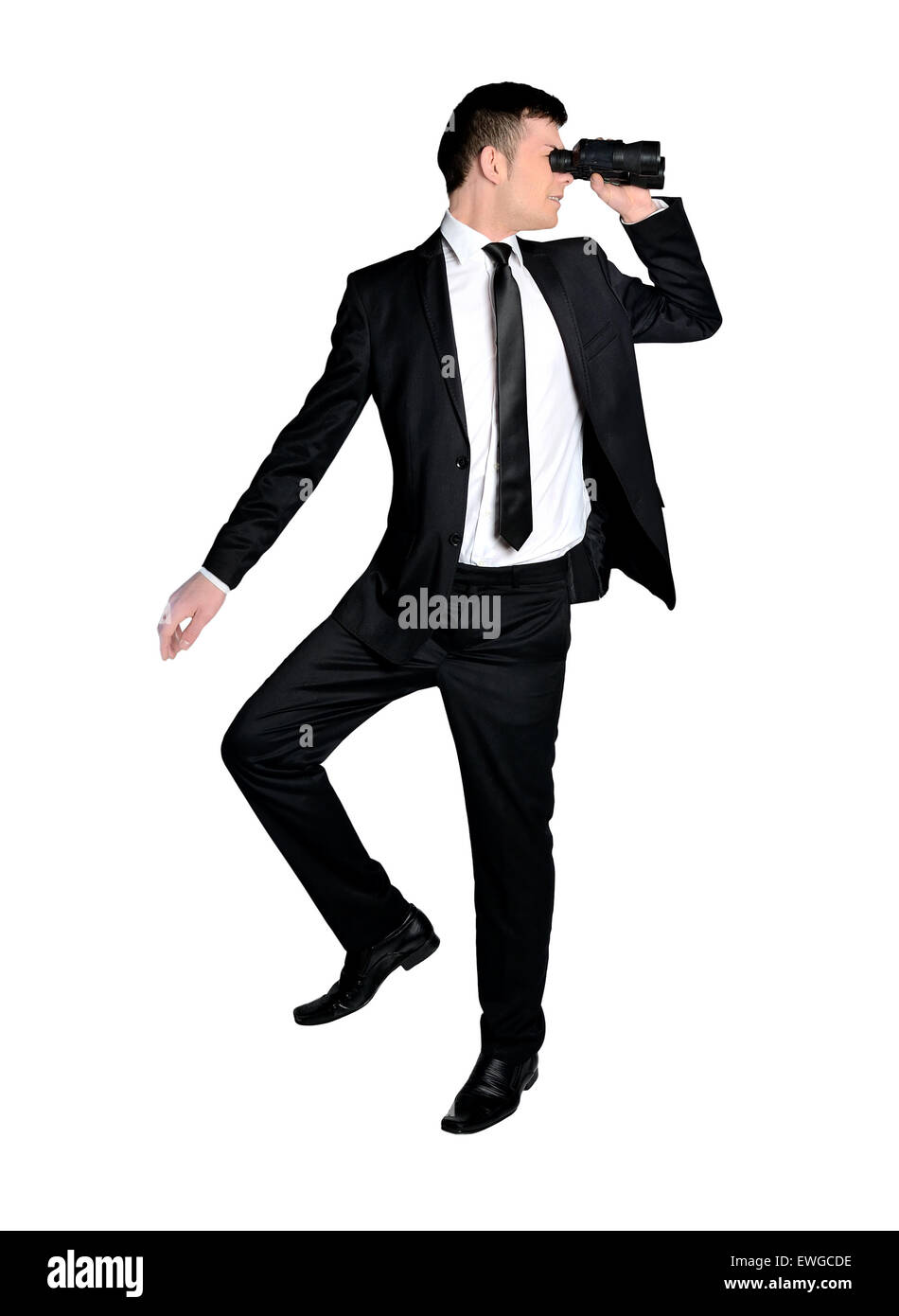 Isolated business man with binoculars Stock Photo - Alamy Isolated business man with binoculars Stock Photo - Alamy