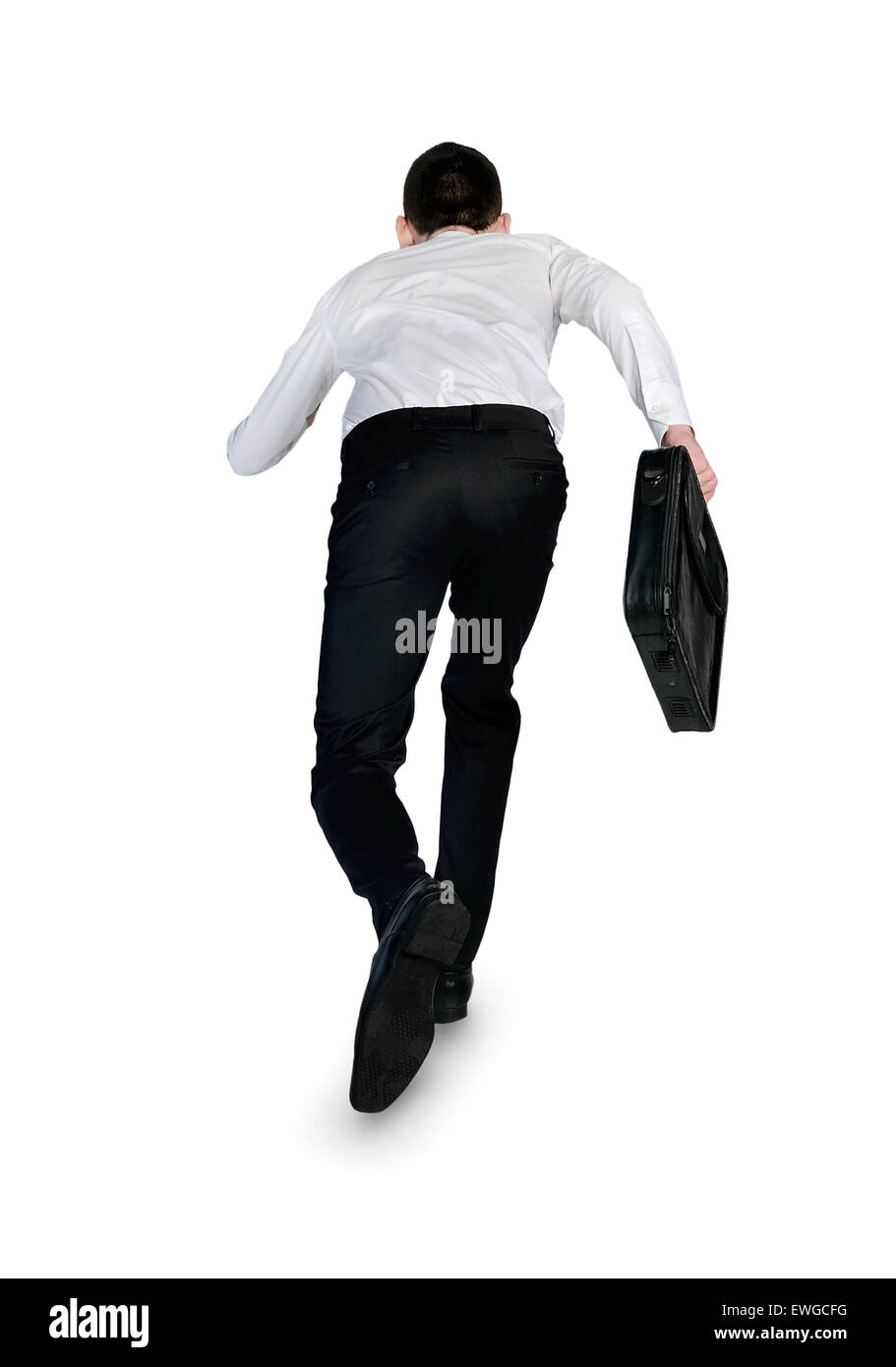 Isolated young business man run Stock Photo - Alamy