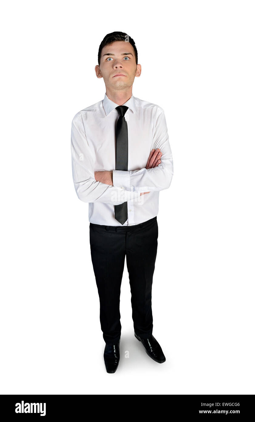 Closeup of isolated man looking up Stock Photo - Alamy