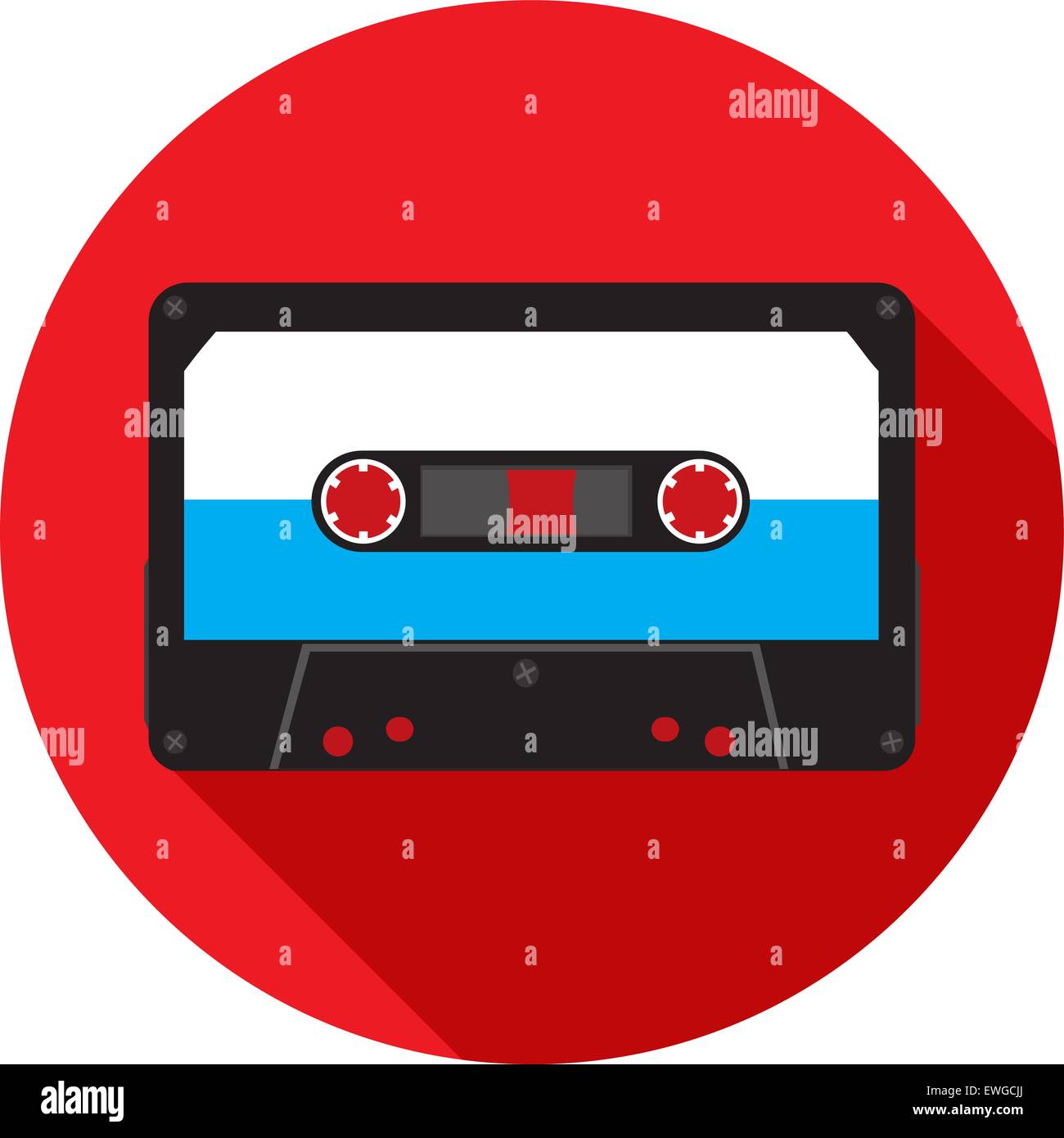 Retro analog audio cassette. Vector illustration Stock Vector Image ...