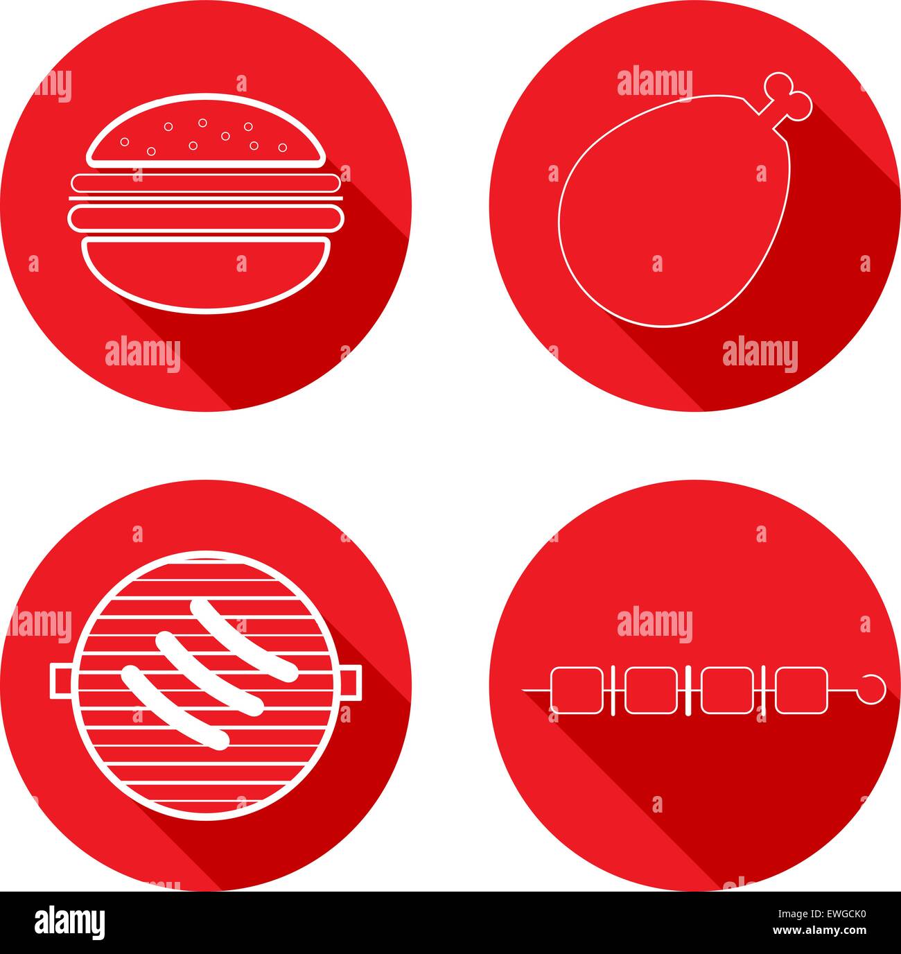 Icons meat products. Vector illustration Stock Vector Image & Art - Alamy