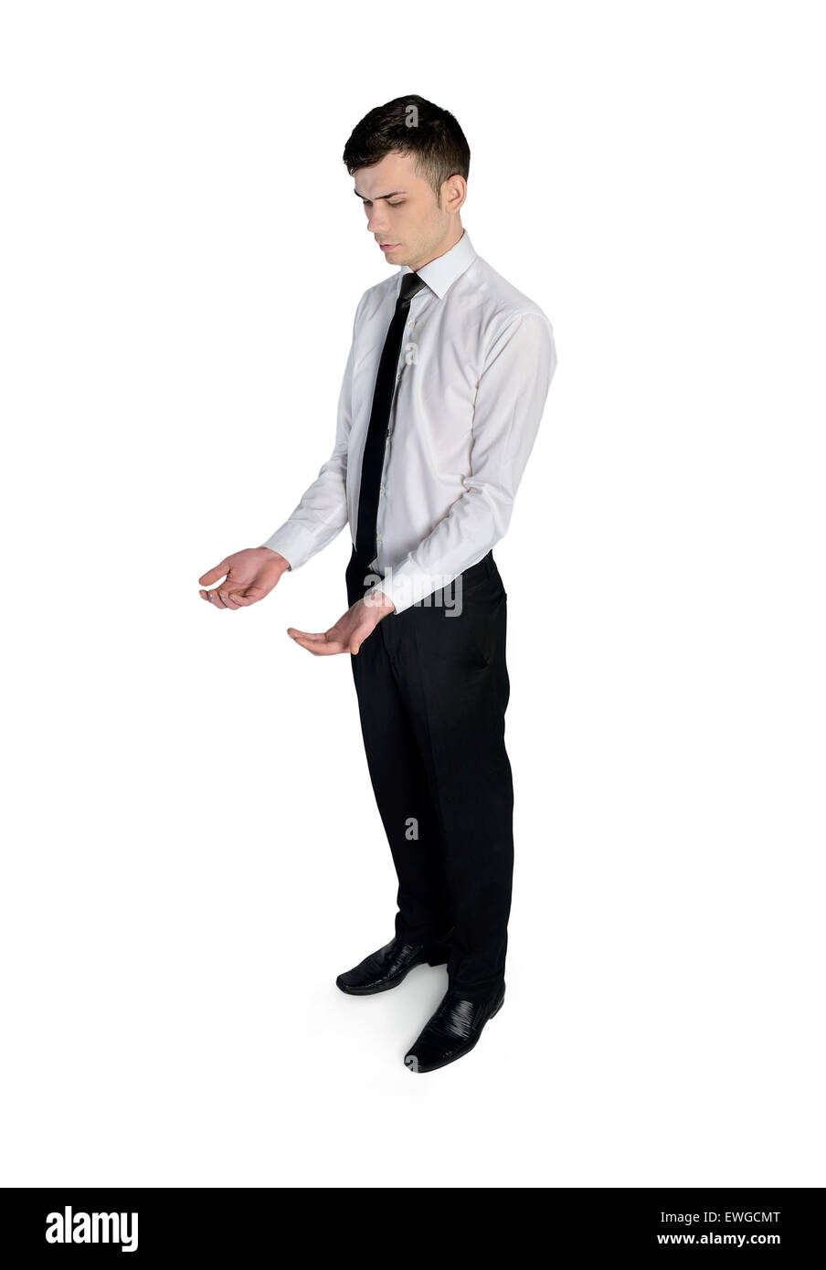 Isolated business man carrying something Stock Photo - Alamy