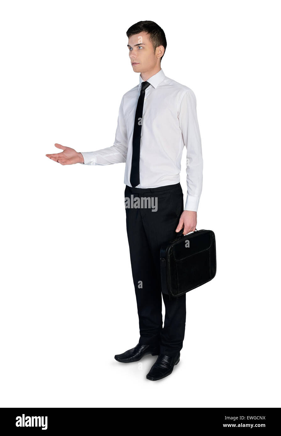 Confused young employee Cut Out Stock Images & Pictures - Alamy