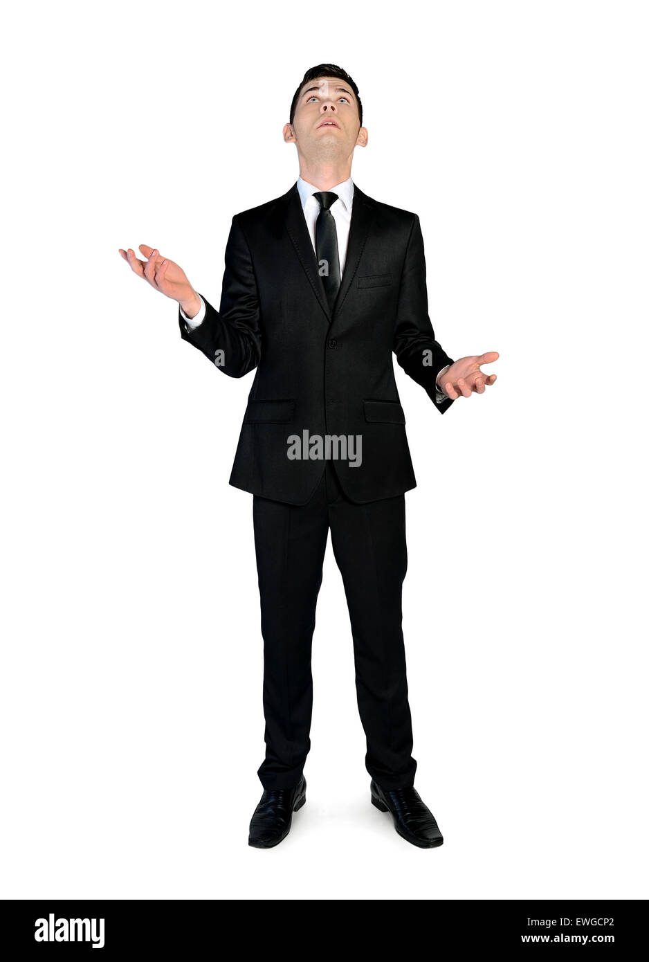 Isolated business man catch something Stock Photo - Alamy