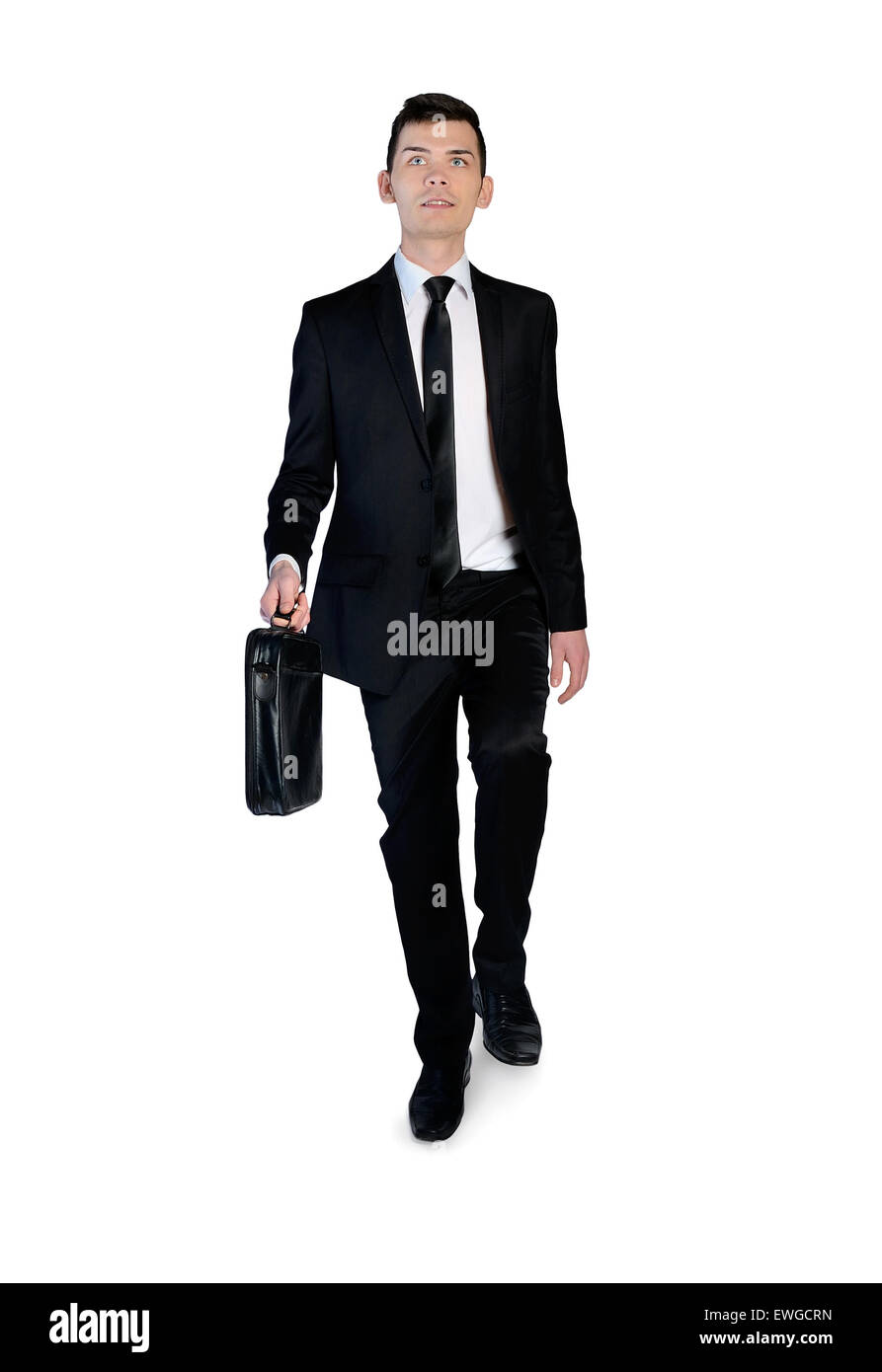 Isolated business man step front Stock Photo - Alamy