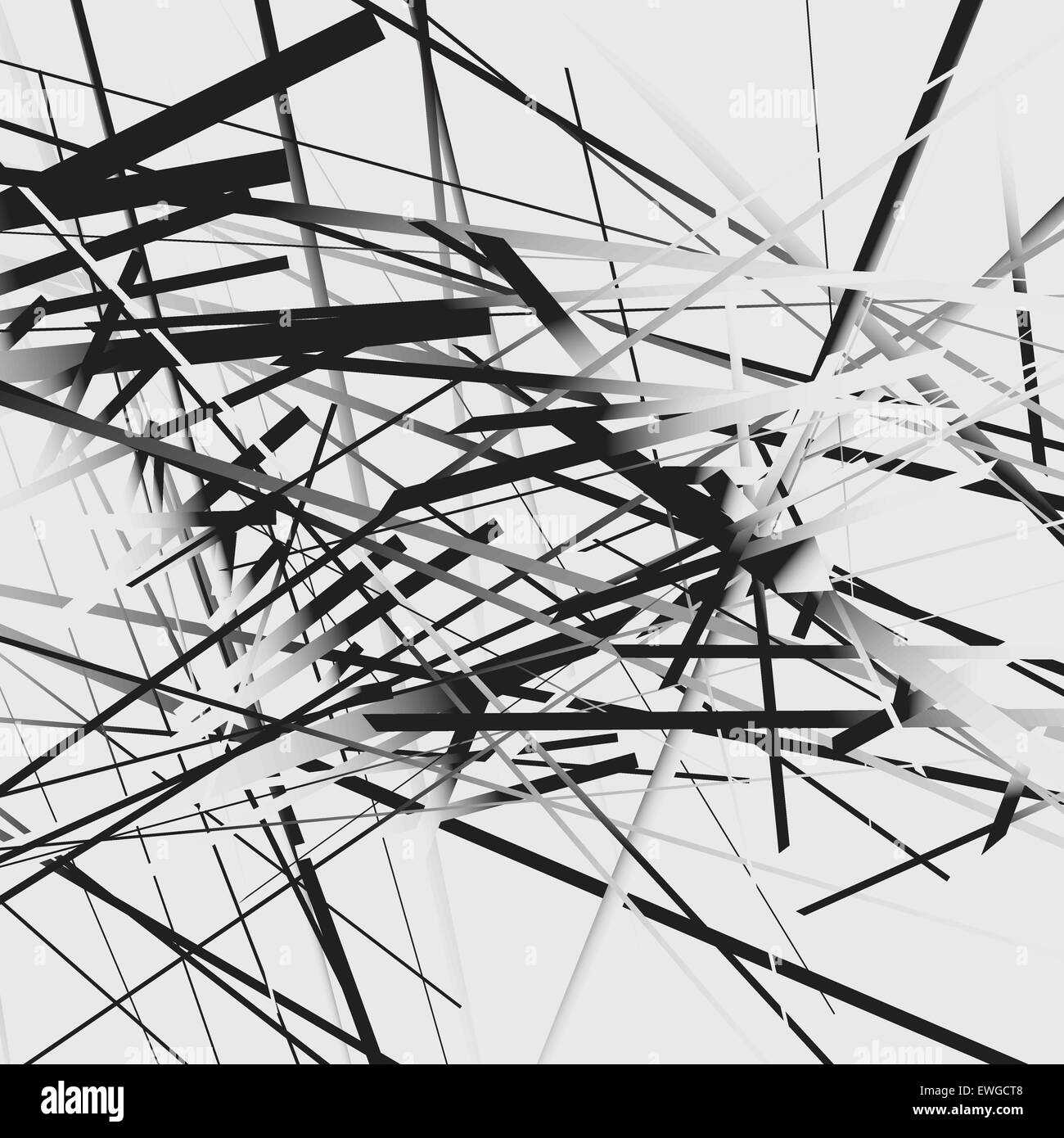 Abstract black and white art with random lines. Editable Stock Vector ...