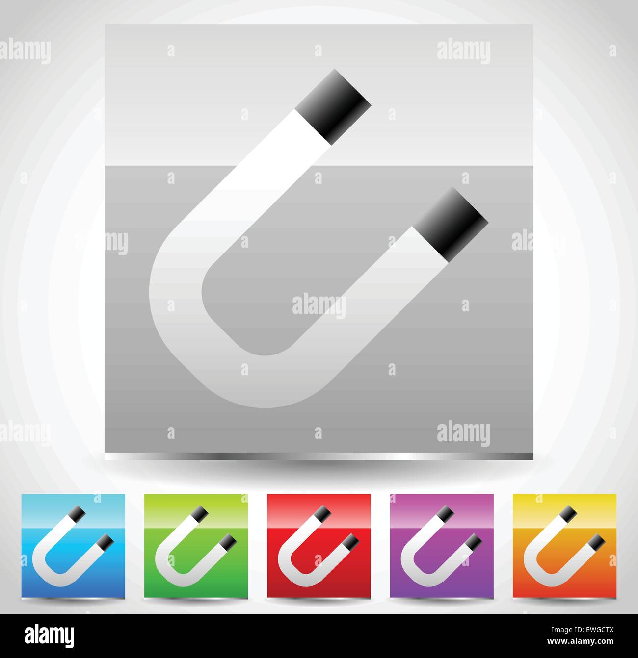 Glossy square magnet icons. Vector graphics Stock Vector Image & Art ...