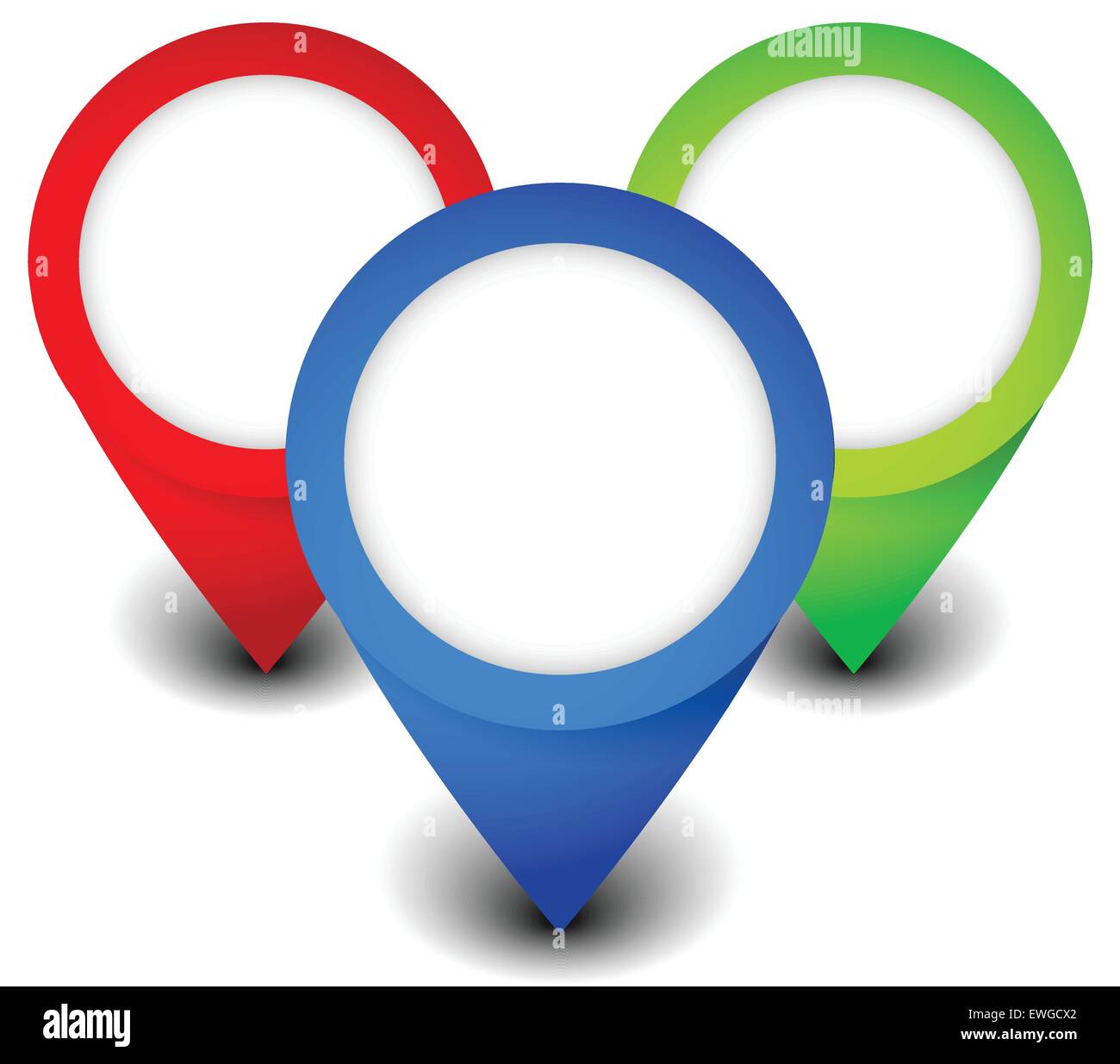Map markers, map pins vector illustration. Location, locating concept ...