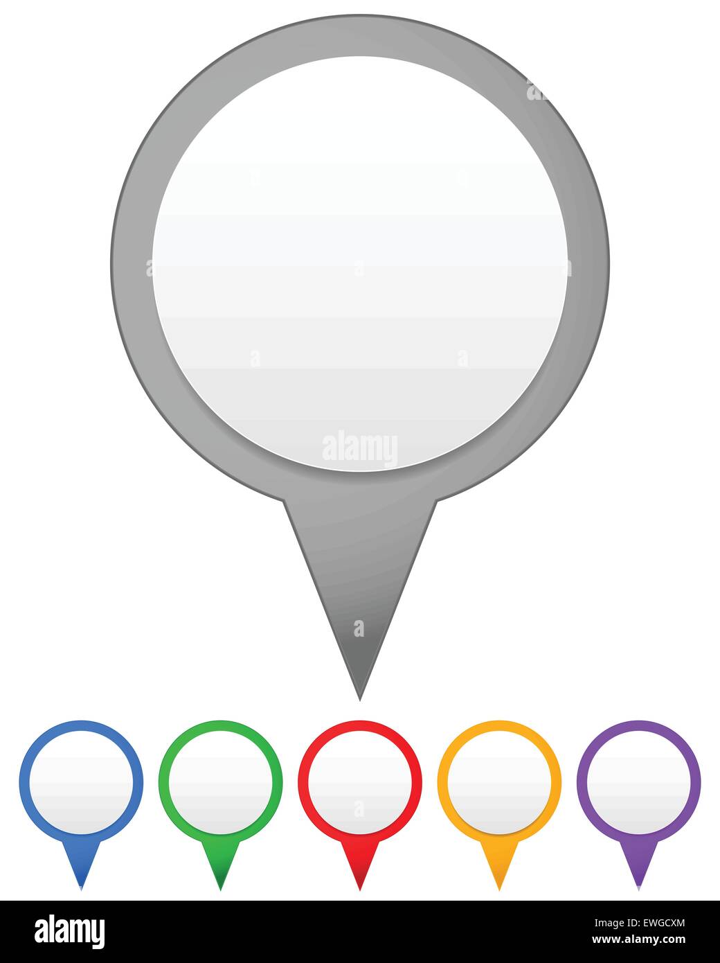 Set of vector map markers, with various colors Stock Vector Image & Art ...