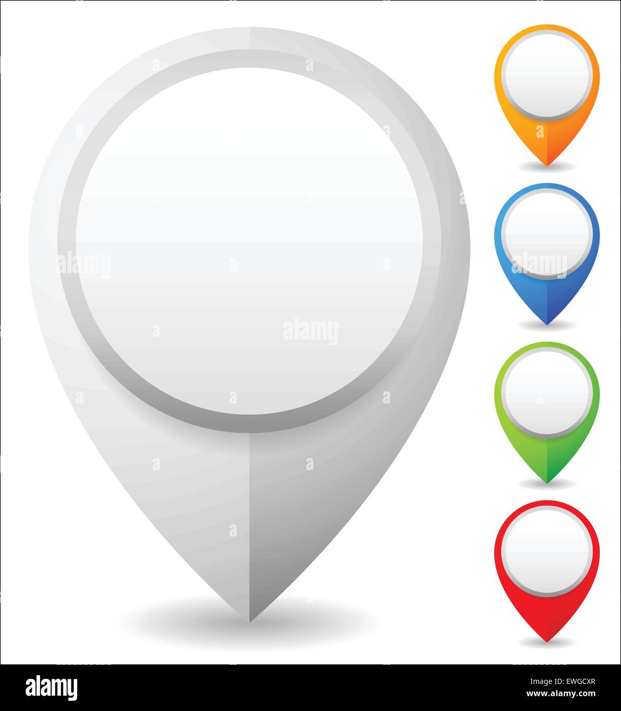 Set of colorful map marker, map pin icons. Vector Stock Vector Image & Art - Alamy