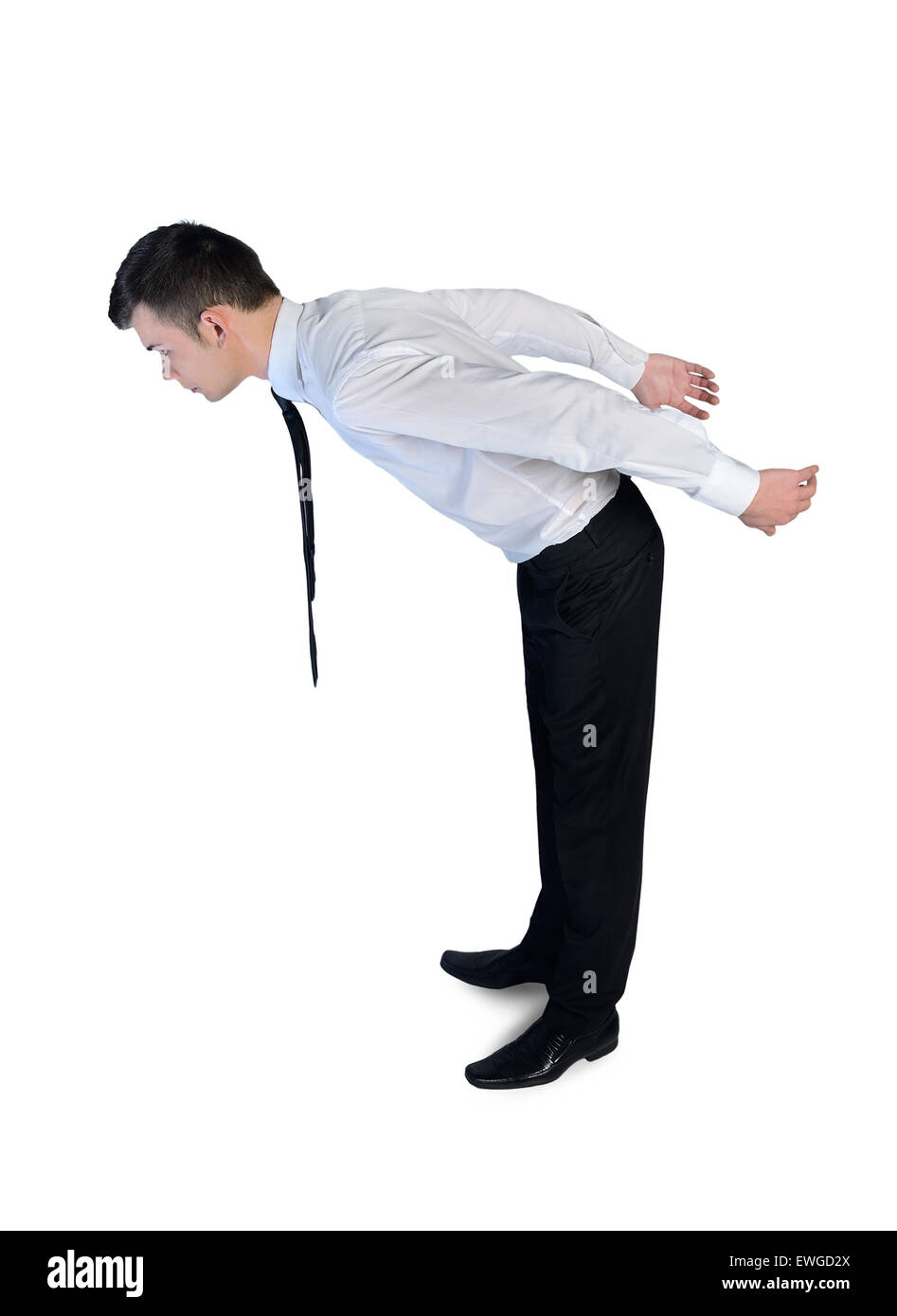 Isolated business man carry something Stock Photo - Alamy