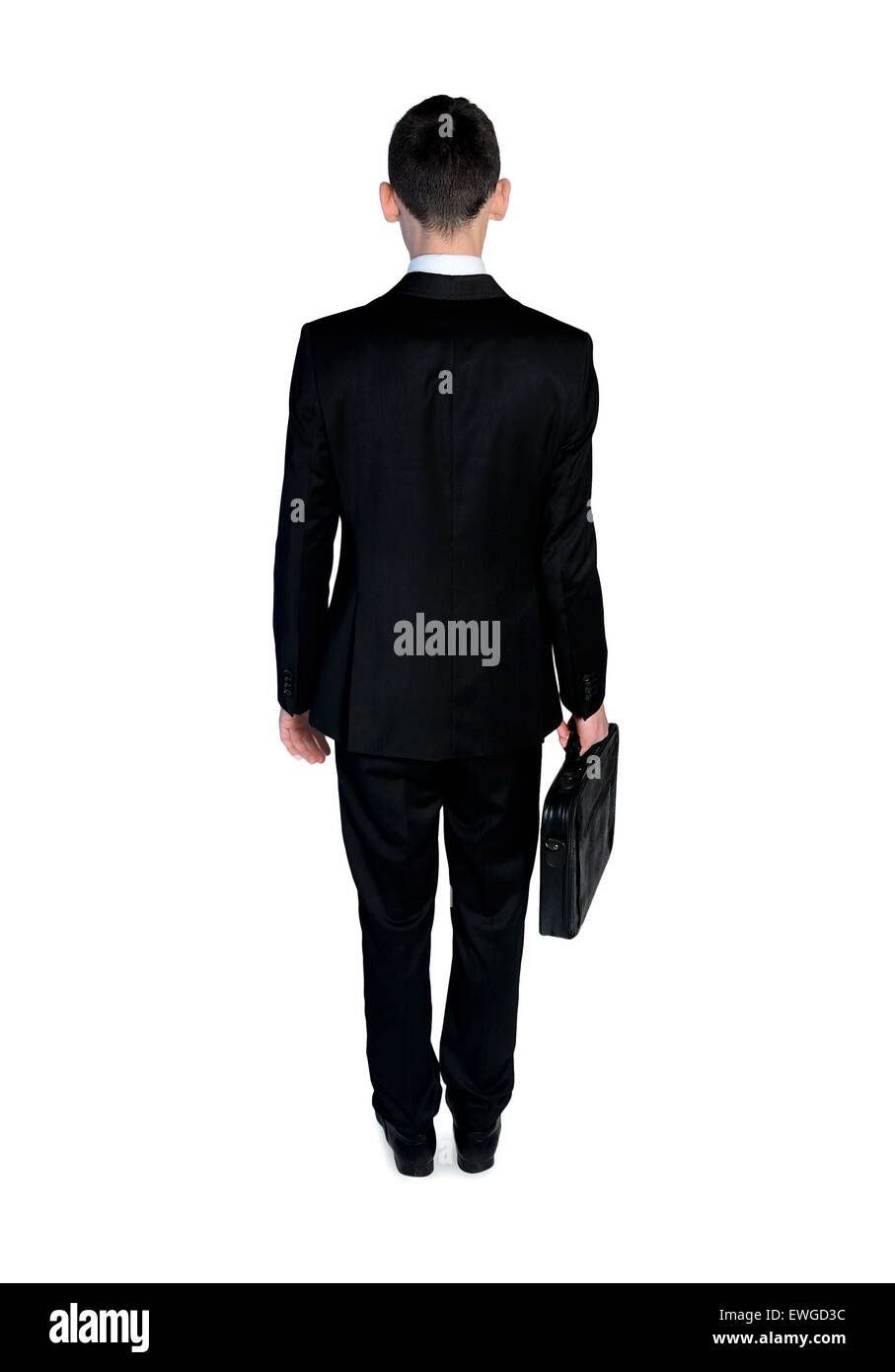 Isolated business man back view Stock Photo - Alamy