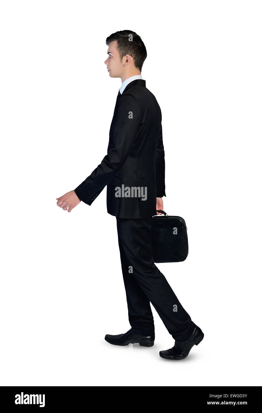 Man alone walking side view Cut Out Stock Images & Pictures - Alamy