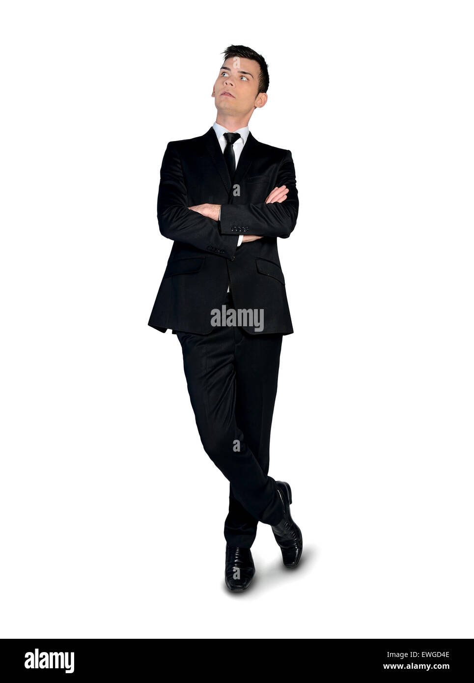 Isolated business man thinking solution Stock Photo - Alamy Isolated business man thinking solution Stock Photo - Alamy