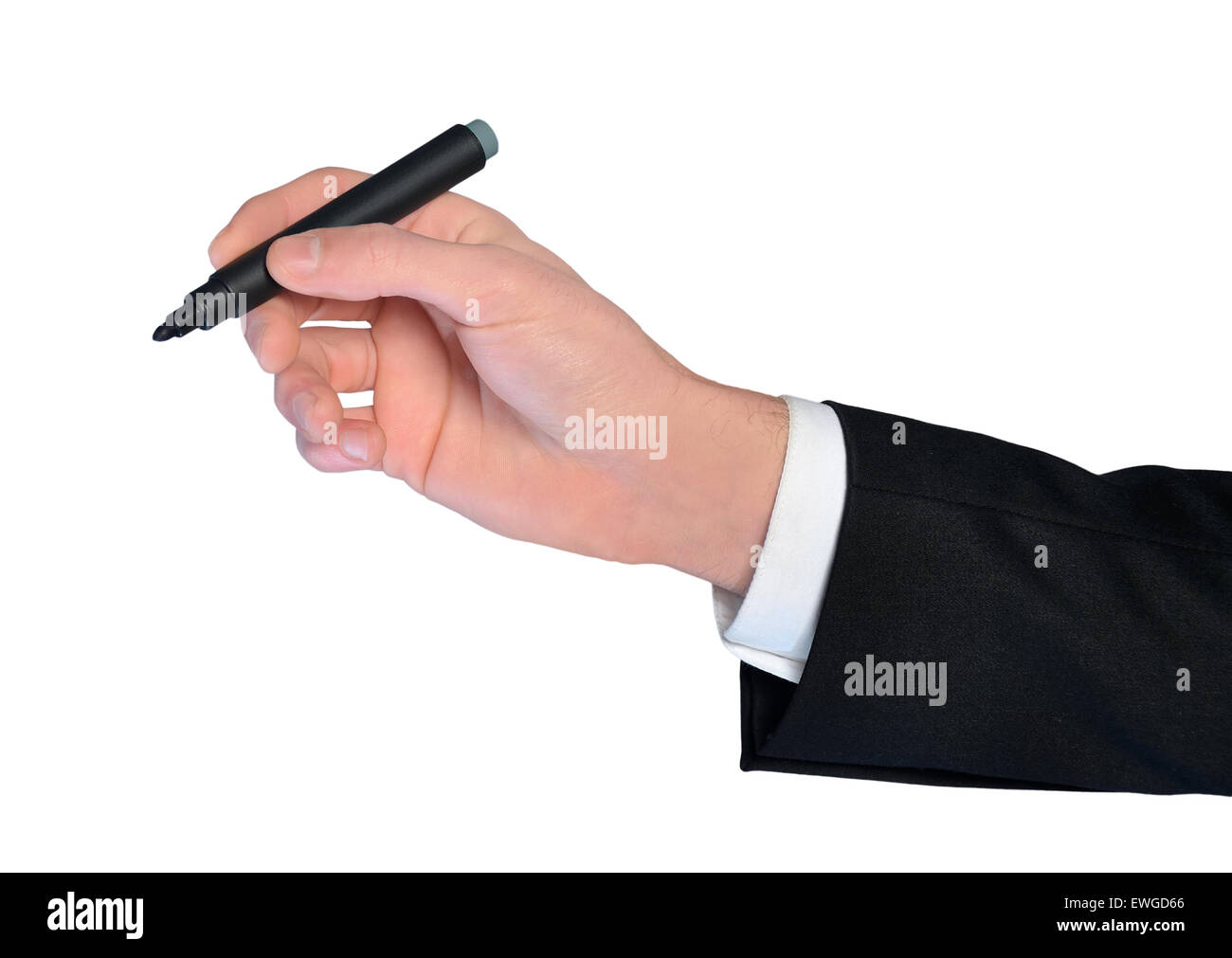 Business man hand write something Stock Photo - Alamy