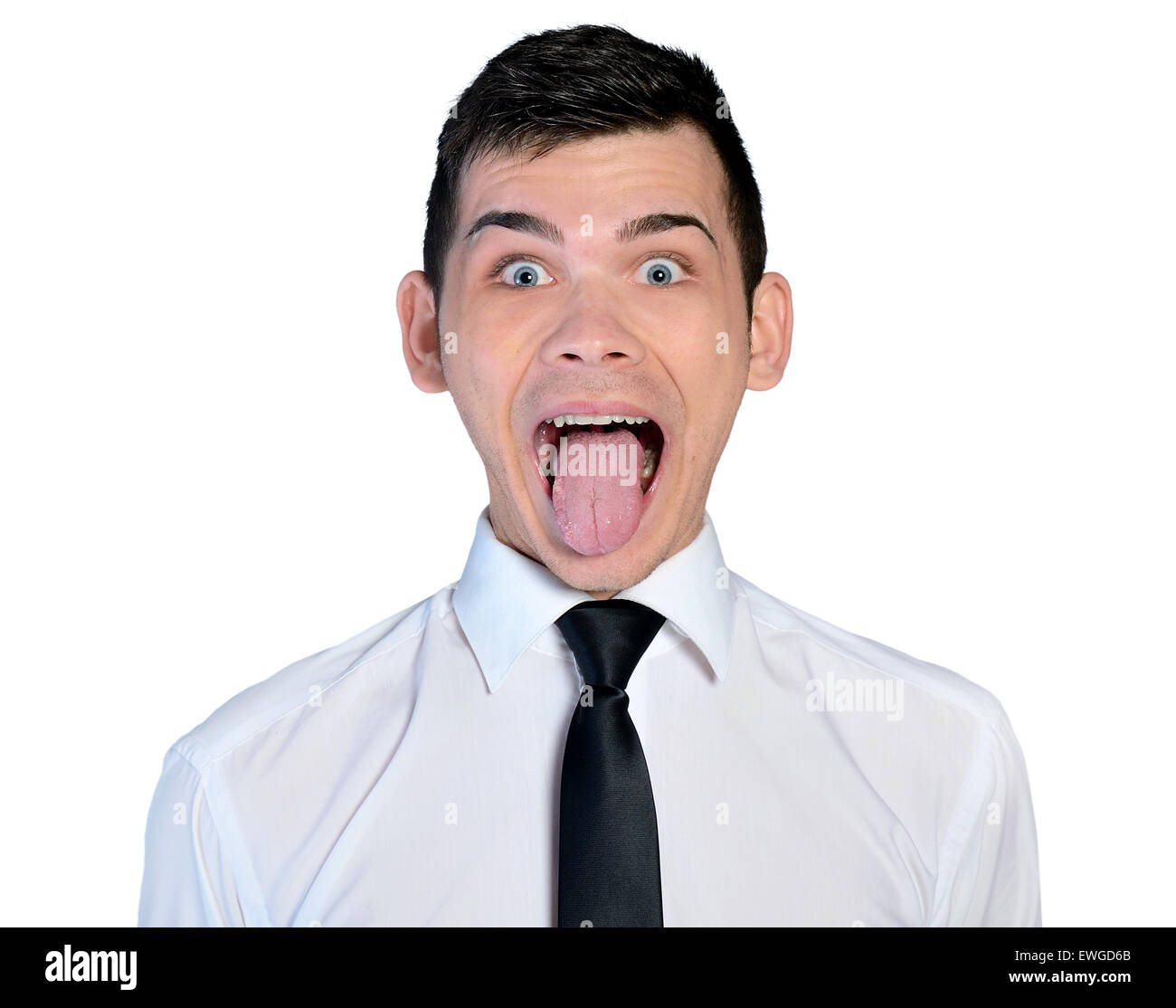 Isolated business man surprised face Stock Photo - Alamy
