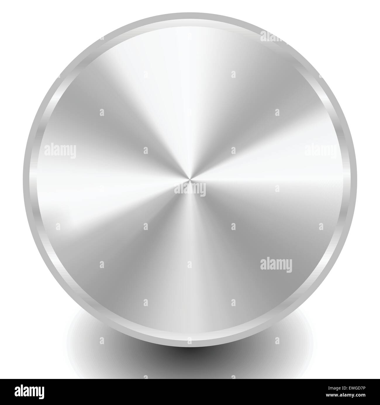 Blank metal, metallic circle plate or disc with conical gradient ...