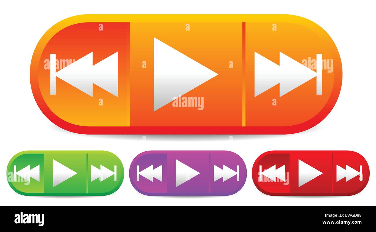 Control buttons for multimedia, audio, video tracklists, playlists ...