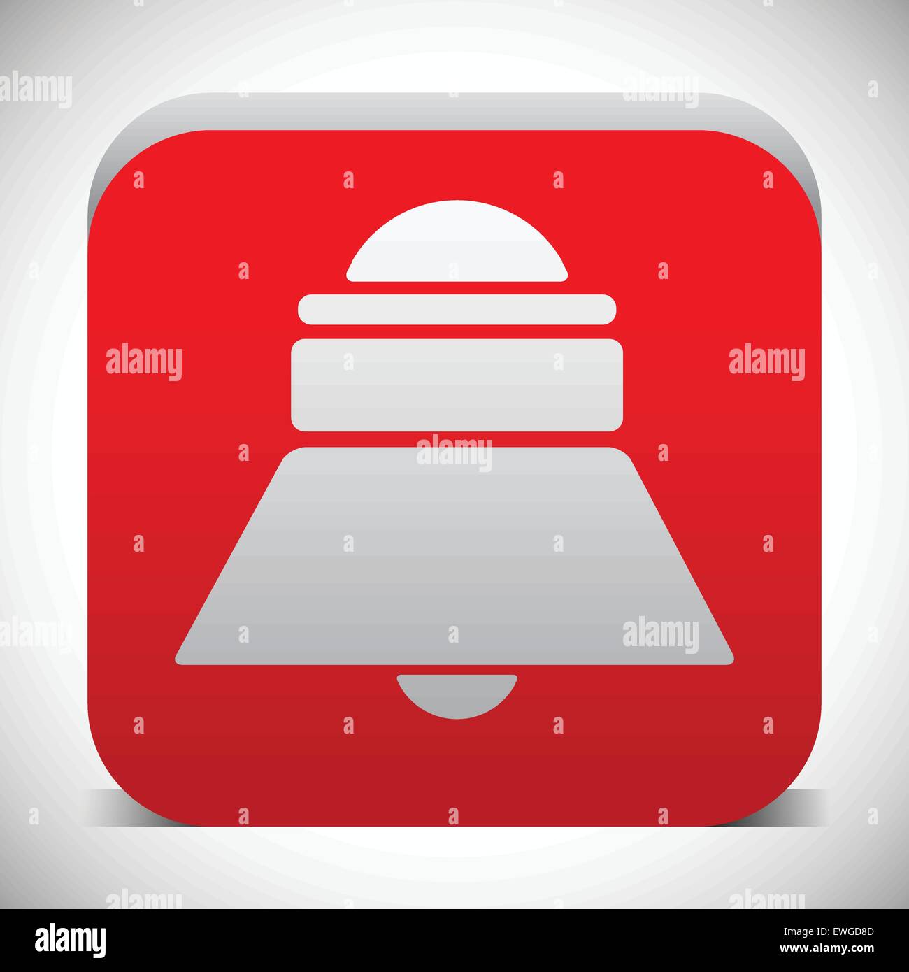 Red bell, siren icon. Notification, alarm. vector Stock Vector Image ...