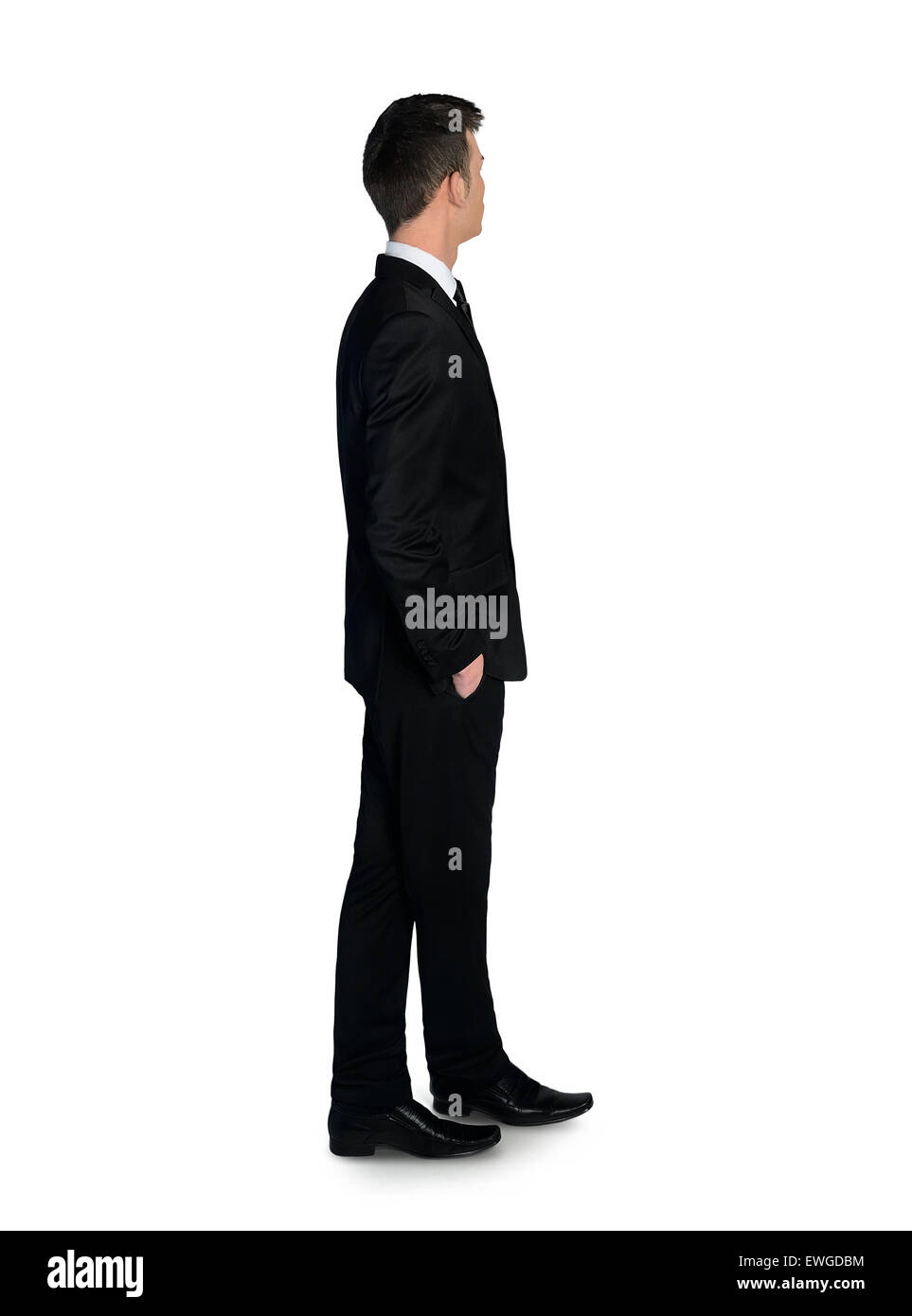 Isolated business man looking side Stock Photo - Alamy