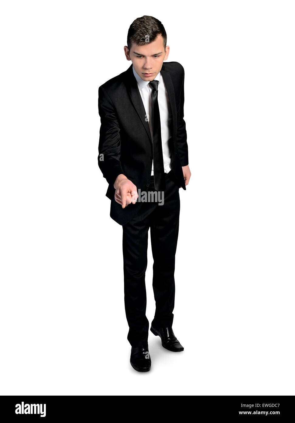 Man pointing down hi-res stock photography and images - Alamy