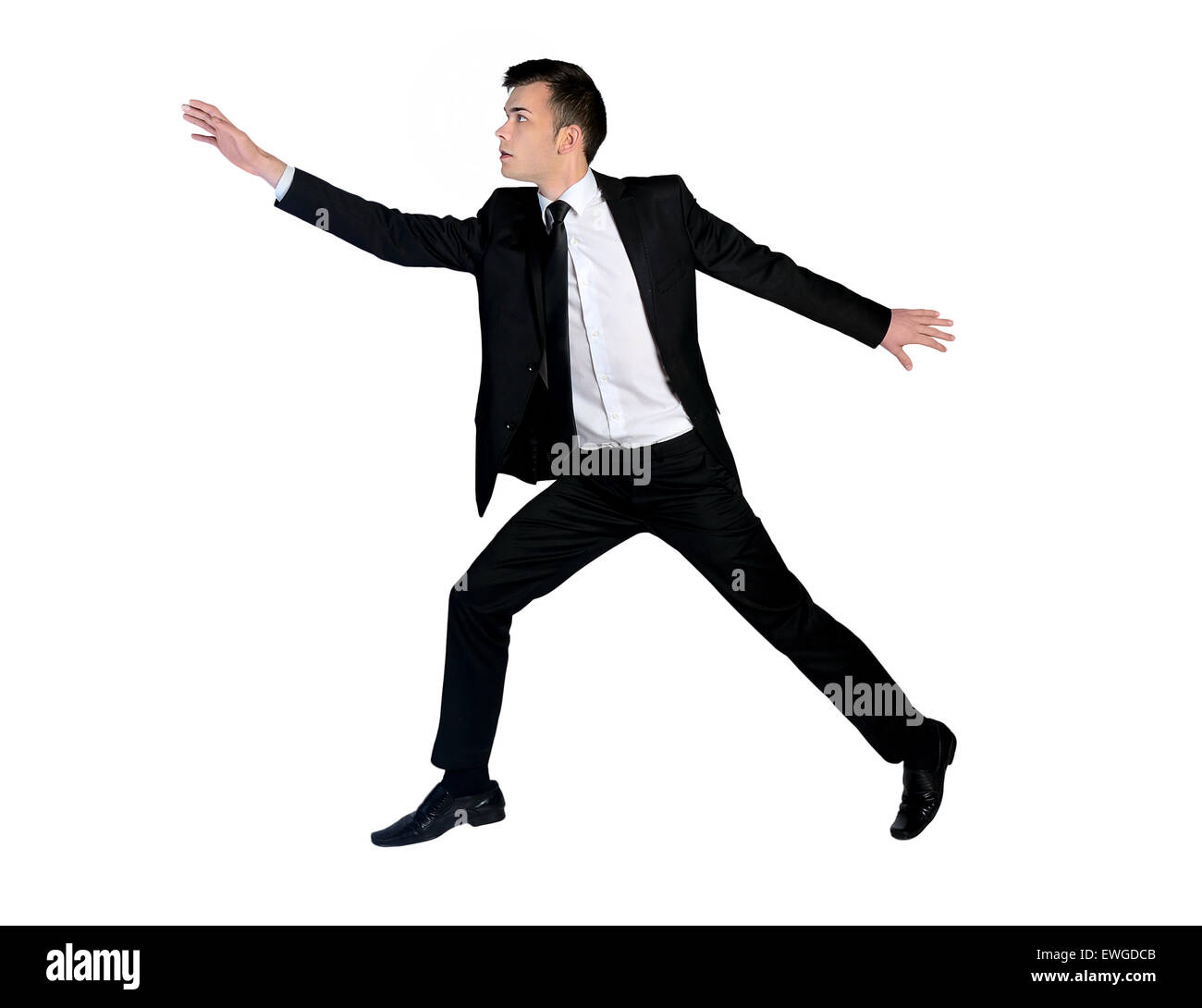 Isolated business man big jump Stock Photo - Alamy Isolated business man big jump Stock Photo - Alamy
