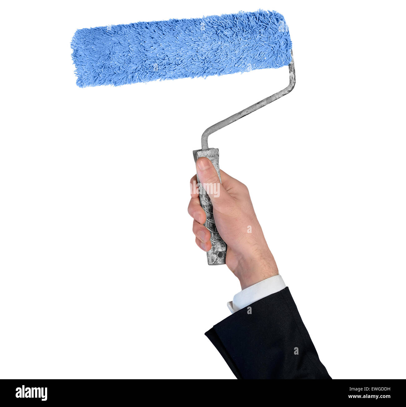 Man hand painting wall Cut Out Stock Images & Pictures - Alamy