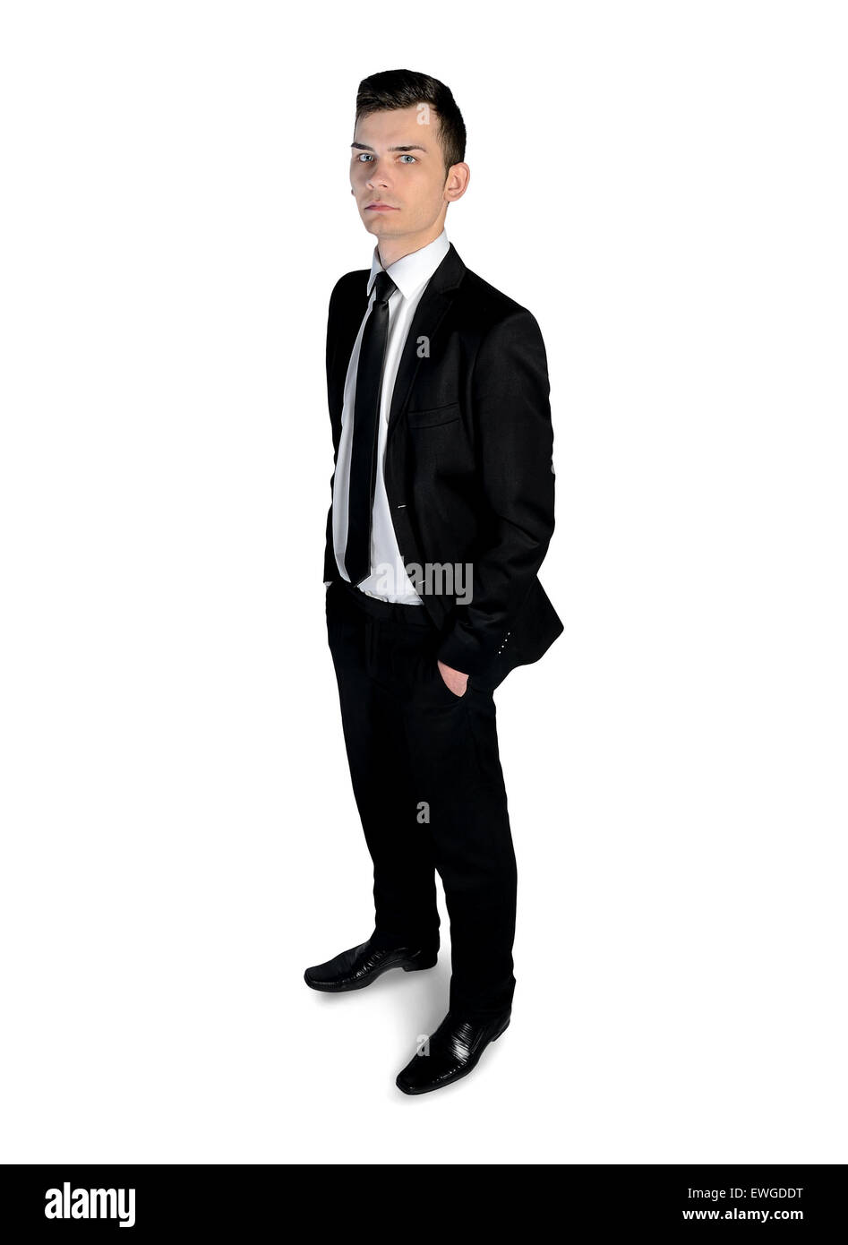Isolated business man looking camera Stock Photo - Alamy