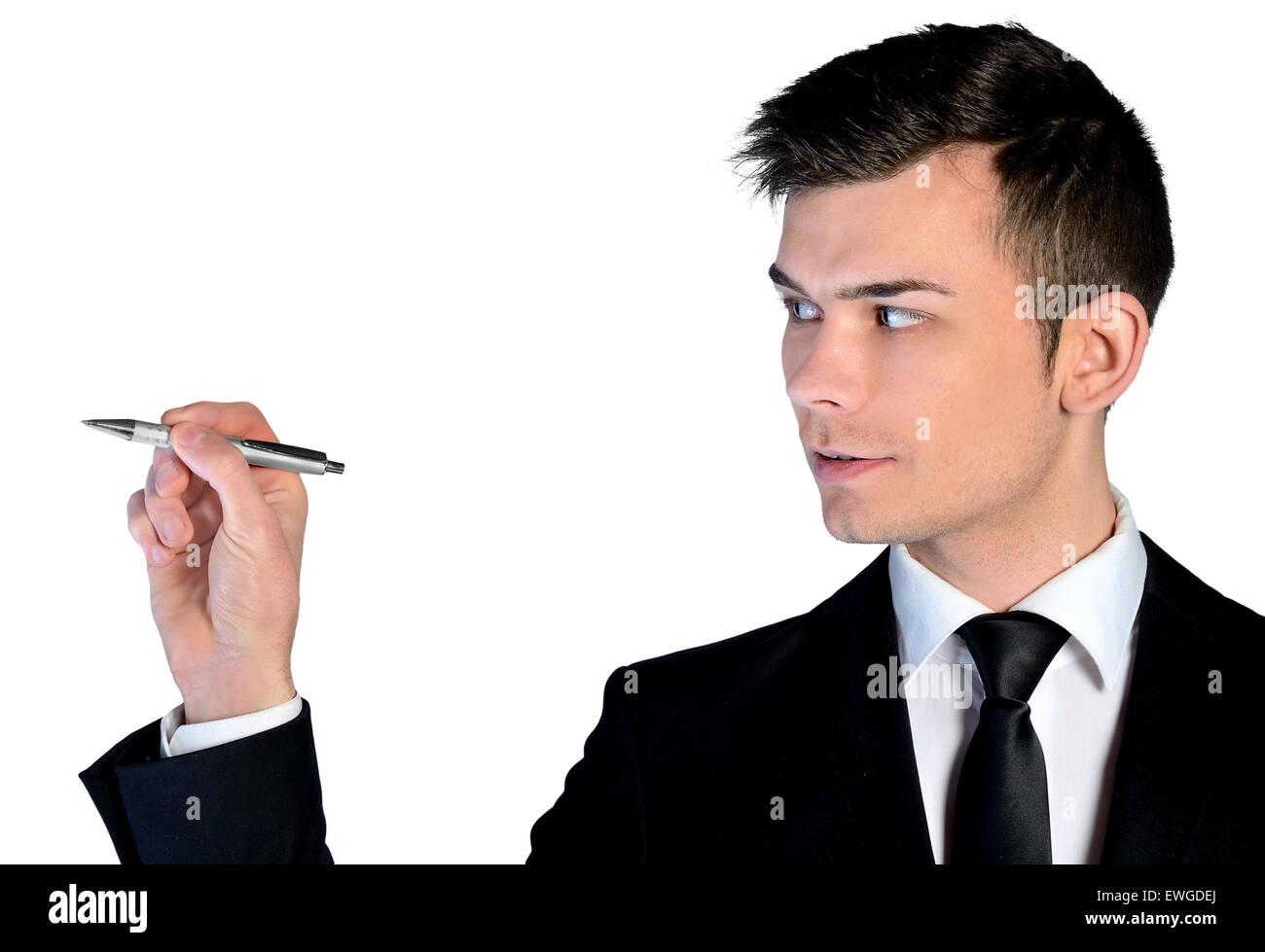 Isolated business man writing closeup Stock Photo - Alamy Isolated business man writing closeup Stock Photo - Alamy