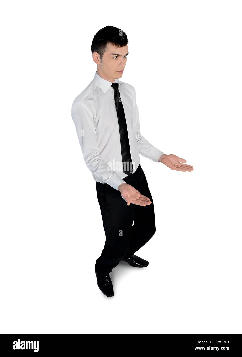 Isolated business man carry something Stock Photo - Alamy