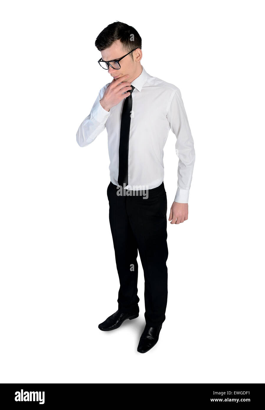 Stressed thoughtful man thinking Cut Out Stock Images & Pictures - Alamy