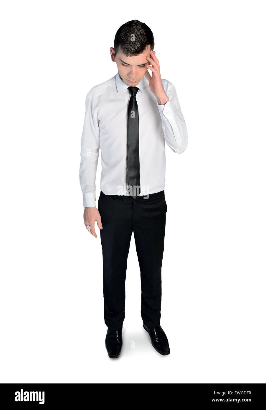 Isolated business man thinking solution Stock Photo - Alamy Isolated business man thinking solution Stock Photo - Alamy