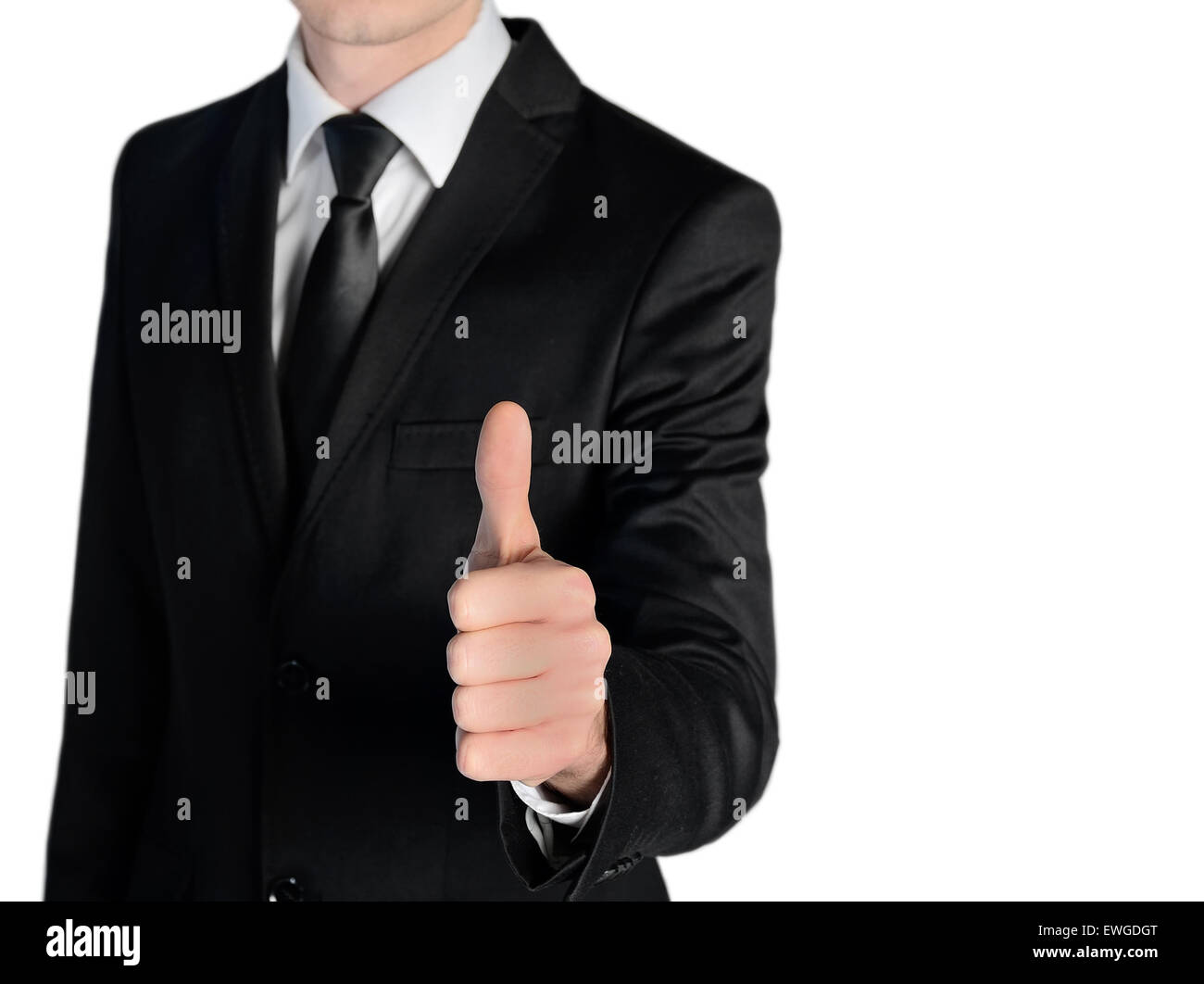 Isolated business man ok sign Stock Photo - Alamy