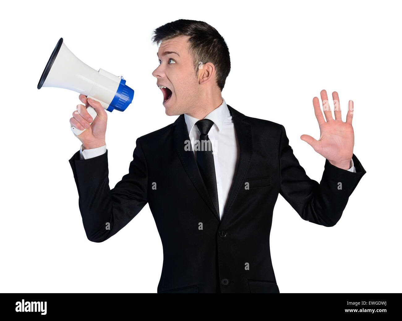Man with loudspeaker hi-res stock photography and images - Alamy