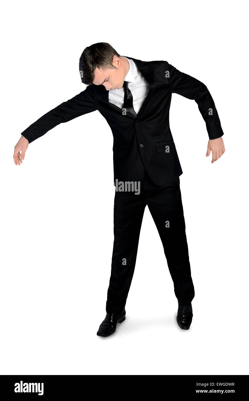 Isolated business man doll concept Stock Photo - Alamy