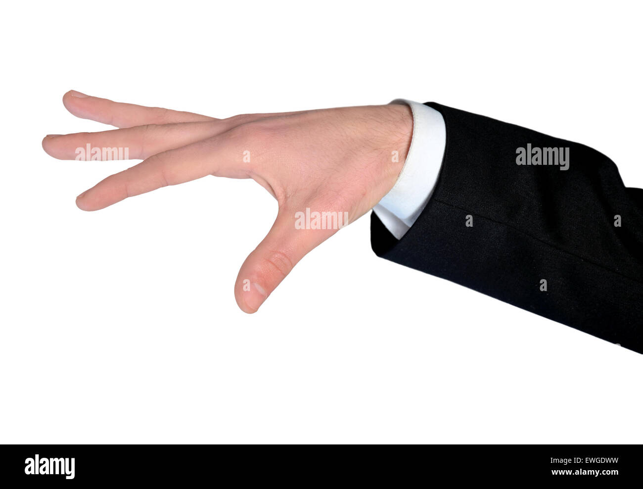 Isolated business man hand control Stock Photo - Alamy