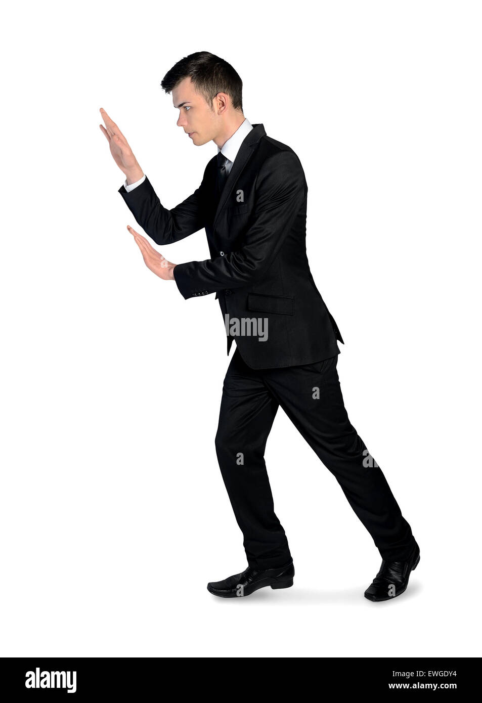 Man struggle push force hi-res stock photography and images - Alamy