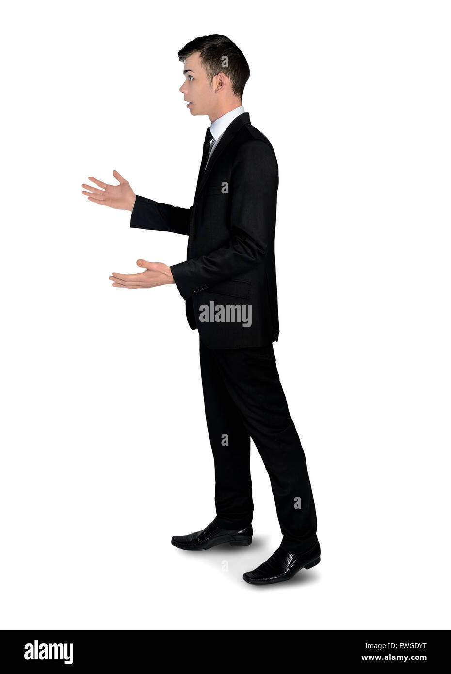 Isolated business man angry discussion Stock Photo - Alamy