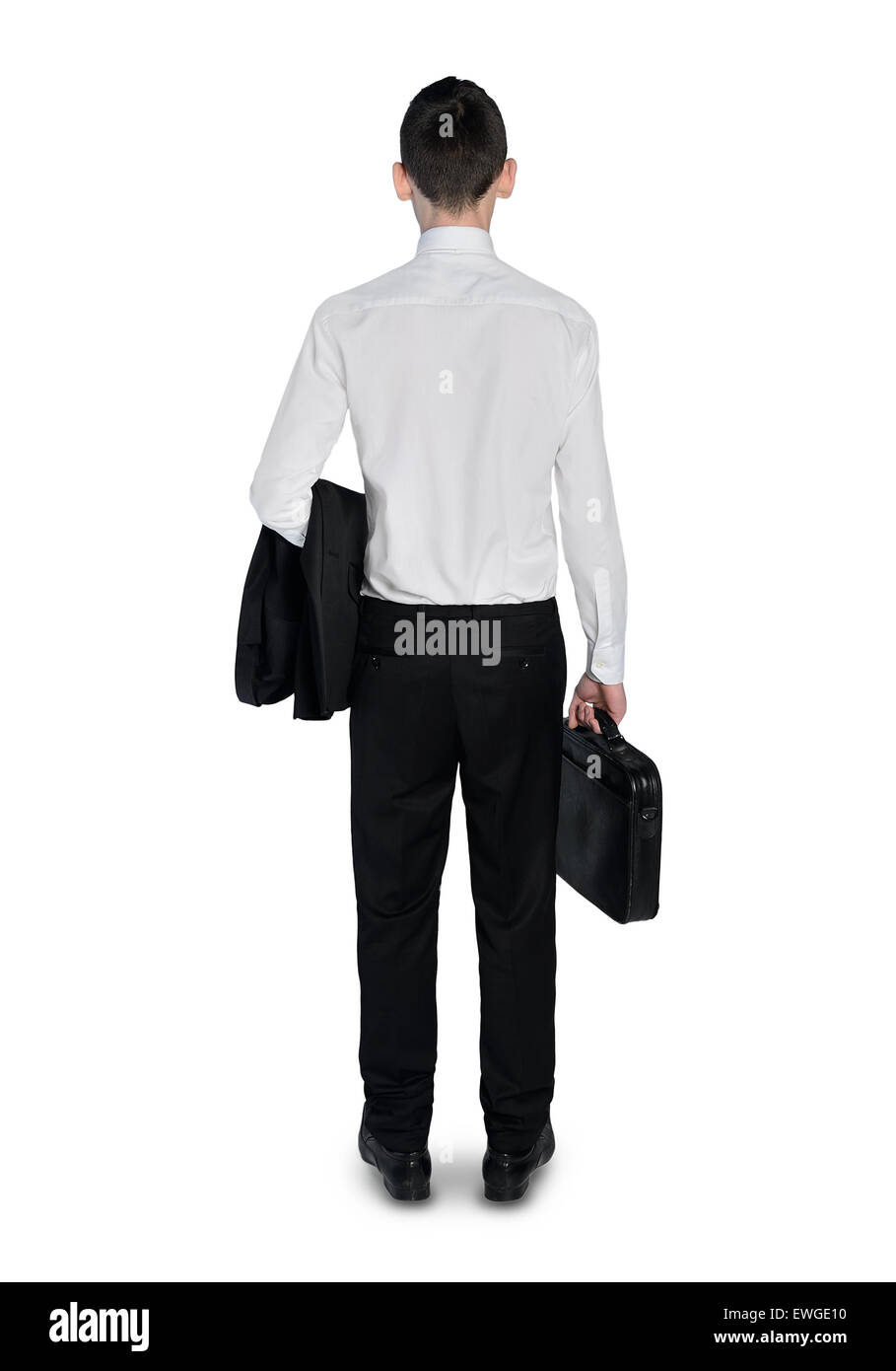 Isolated business man standing serious Stock Photo - Alamy