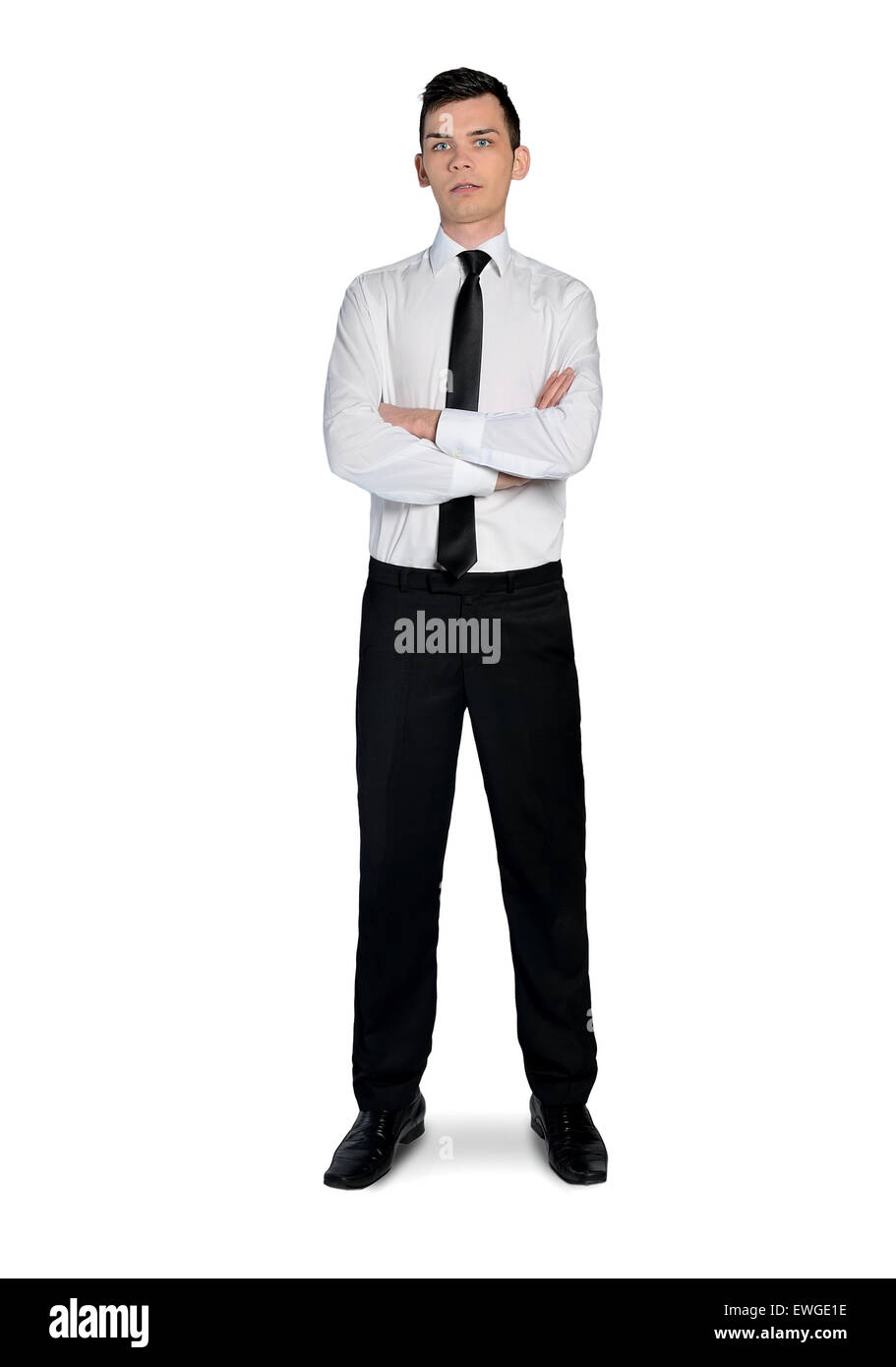 Isolated business man looking camera Stock Photo - Alamy