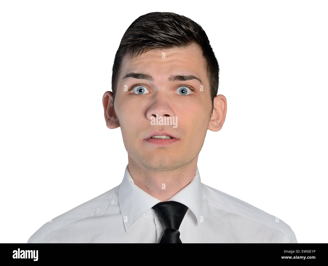 Isolated business man fear face Stock Photo - Alamy Isolated business man fear face Stock Photo - Alamy