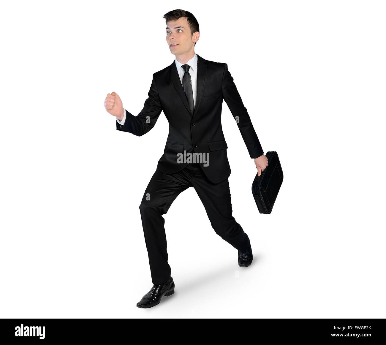 Isolated business man run away Stock Photo - Alamy