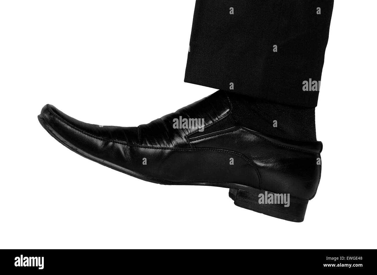 Isolated business man foot crush something Stock Photo - Alamy