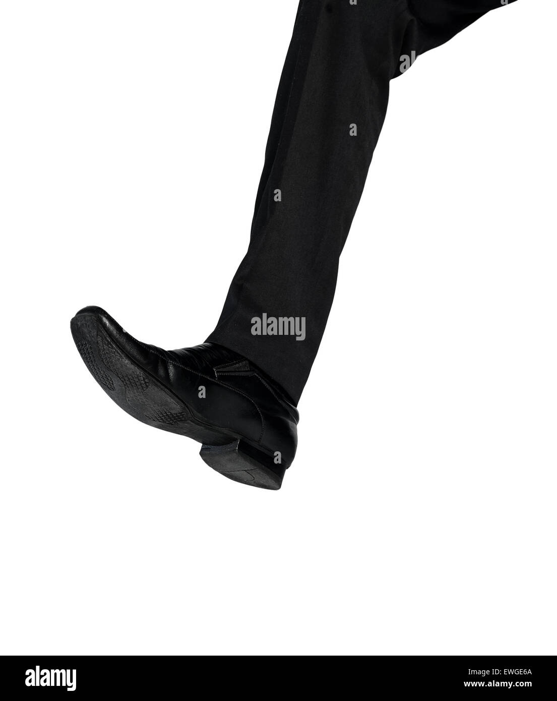 Business man shoe crush something Stock Photo - Alamy