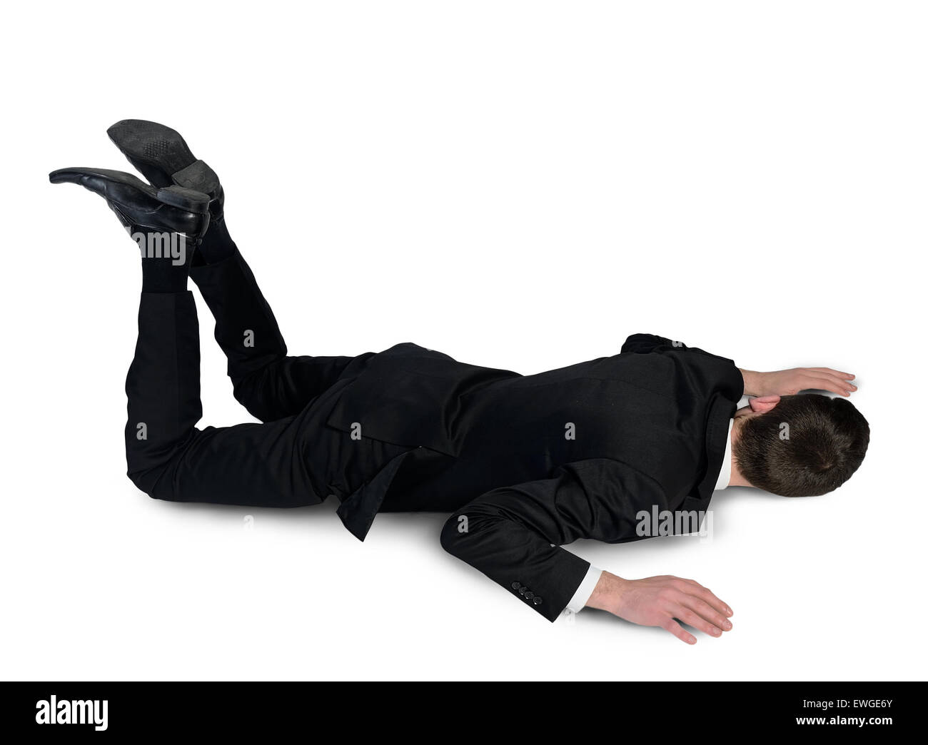 Man sleeping sleep position Cut Out Stock Images & Pictures - Alamy