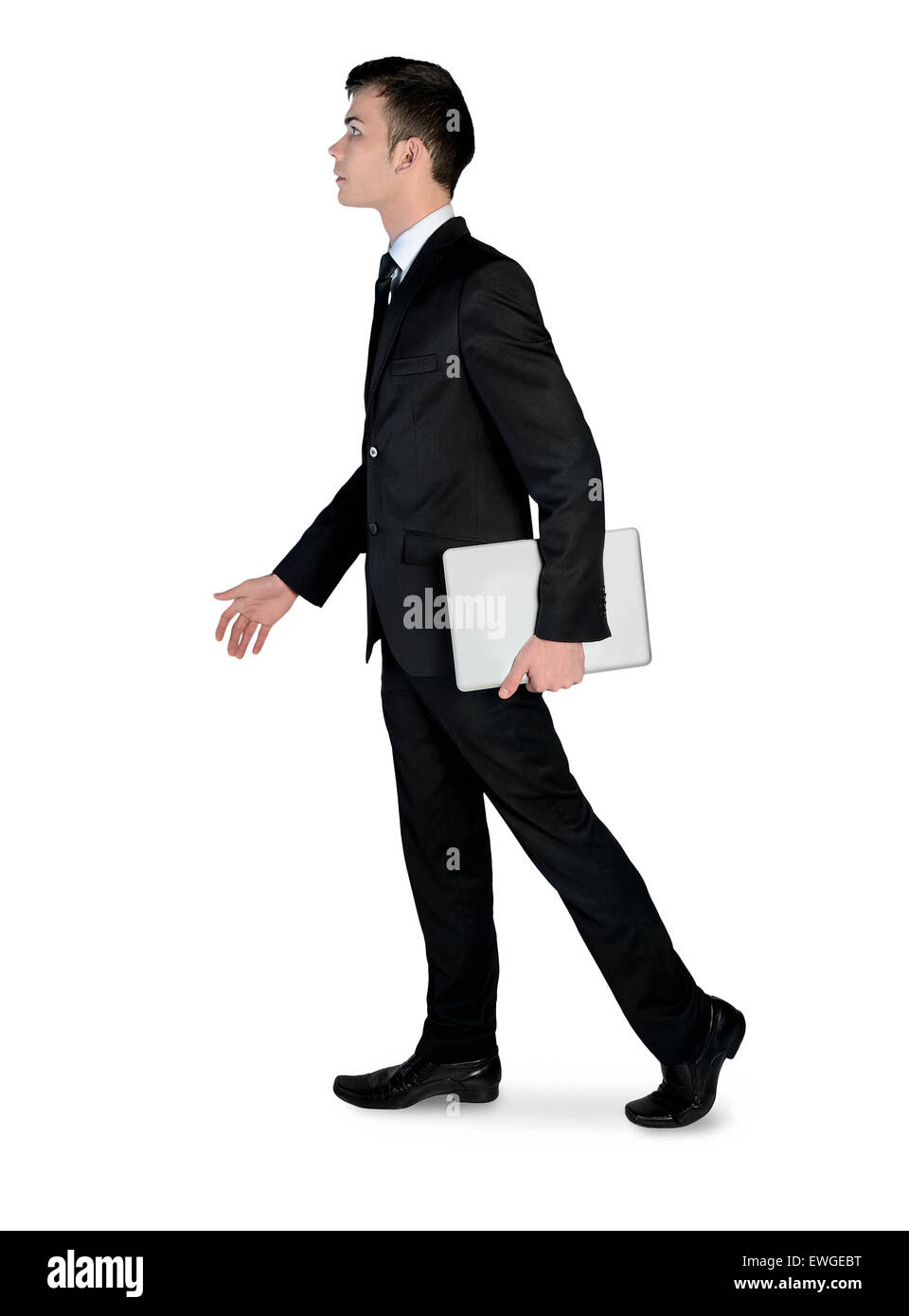 Isolated business man walk side Stock Photo - Alamy