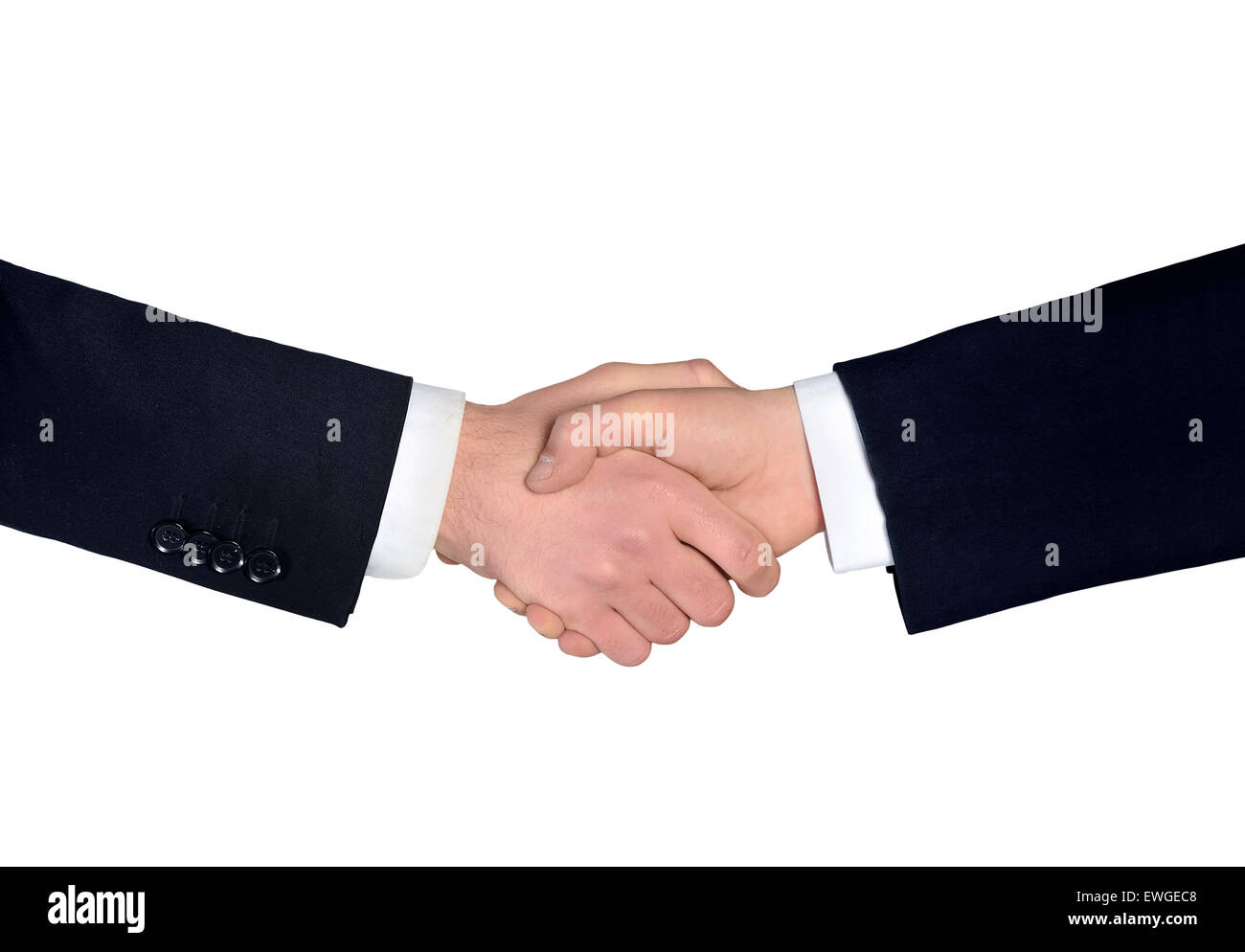 Isolated business man shake hands closeup Stock Photo - Alamy