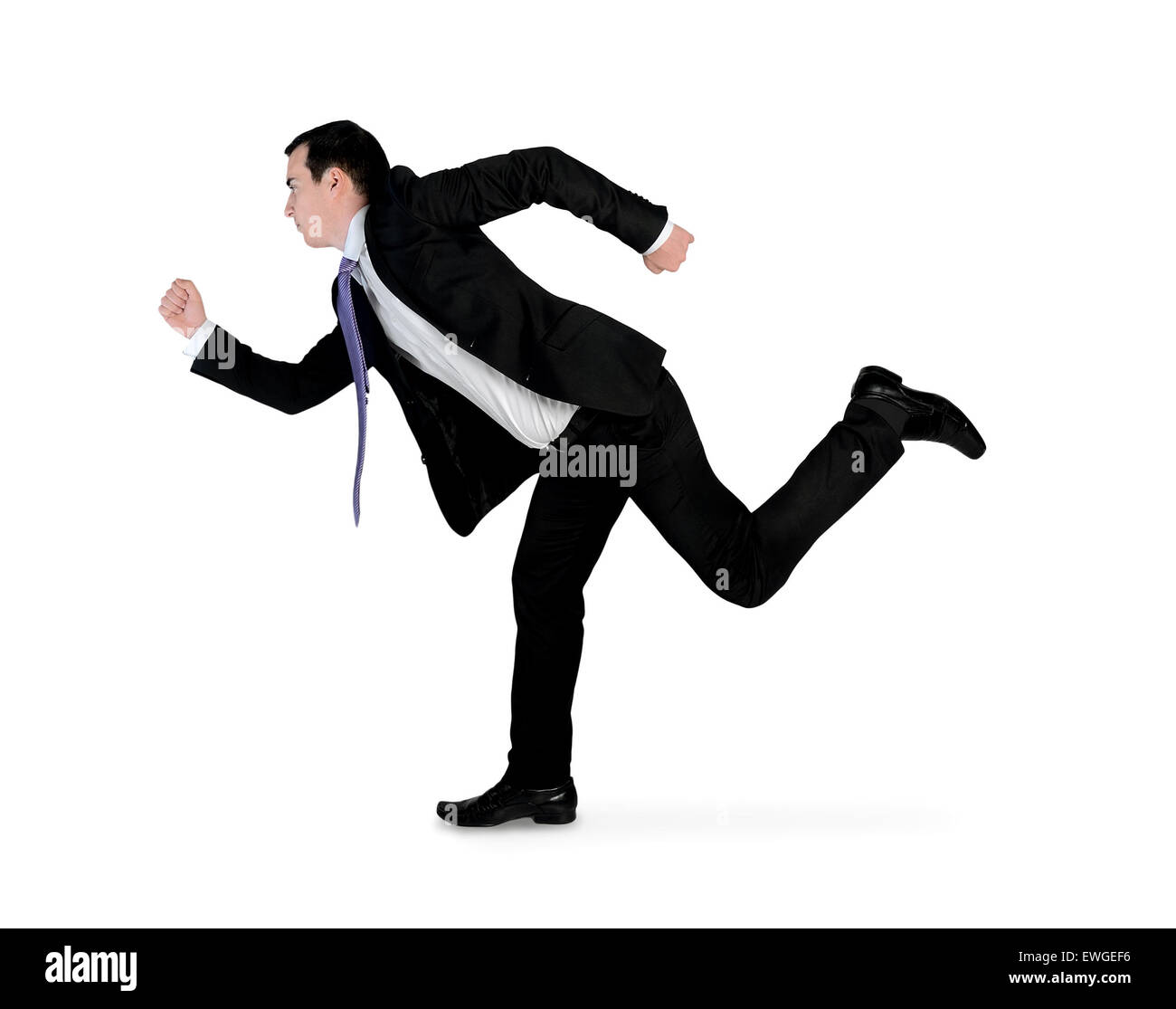 Isolated business man running side Stock Photo - Alamy