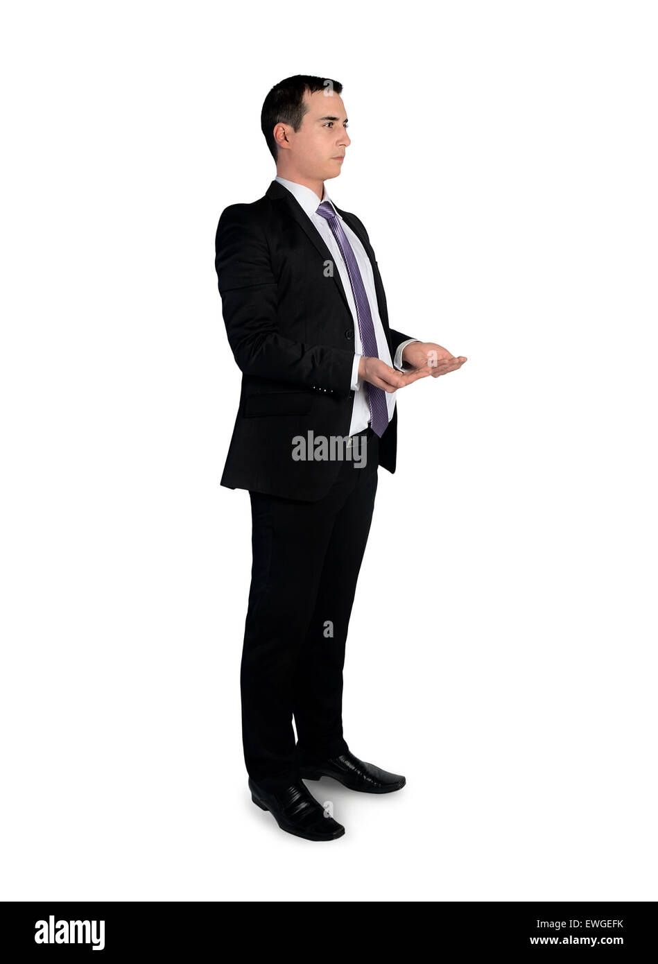Isolated business man carry something Stock Photo - Alamy